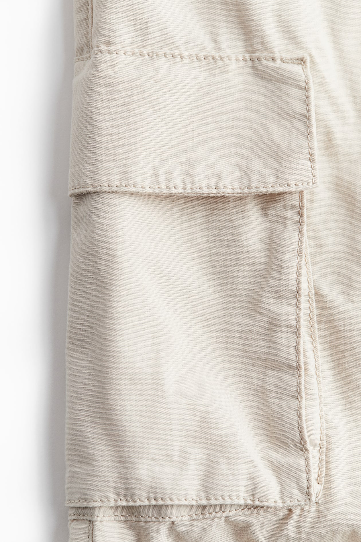 Women's Light beige Canvas Cargo Pants | H&M CA