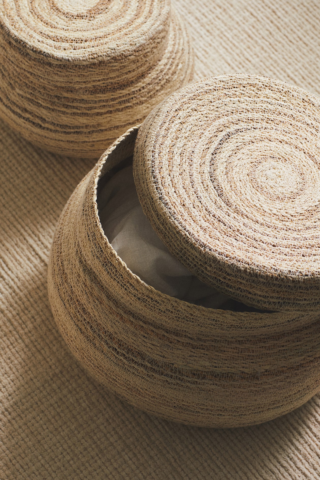 Beige Handmade Straw Box at H&M Home | H&M US