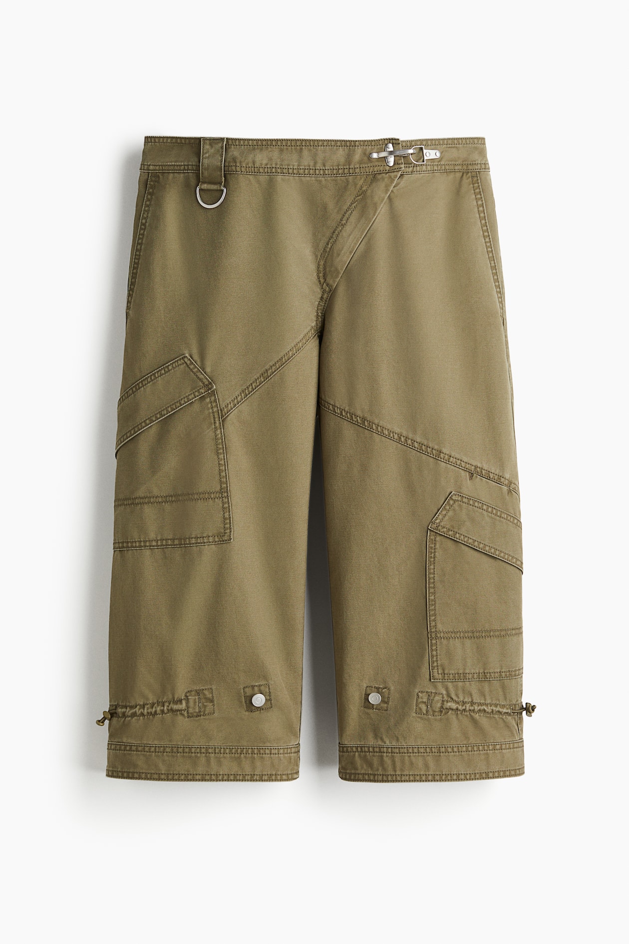 Women's Khaki green Capri Pants | H&M PH