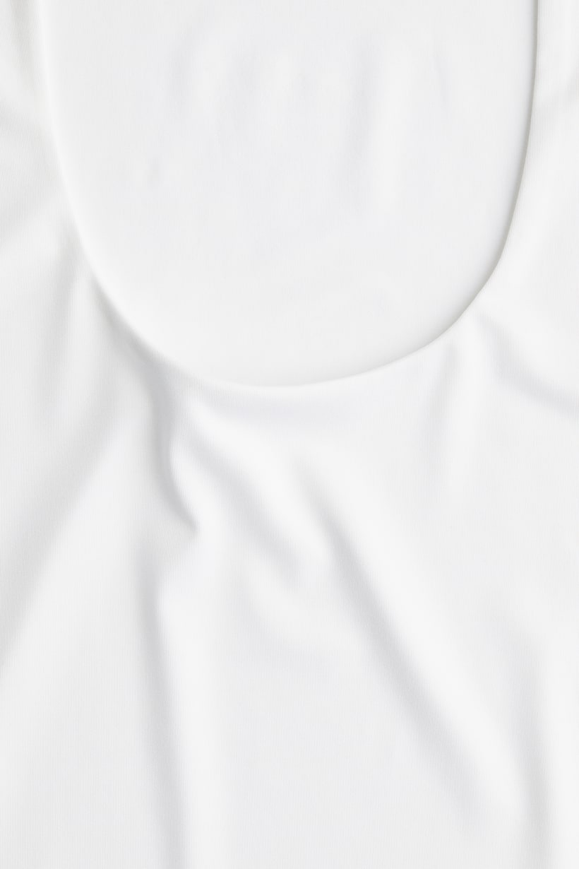 Women's White Microfiber Sleeveless Top | H&M US
