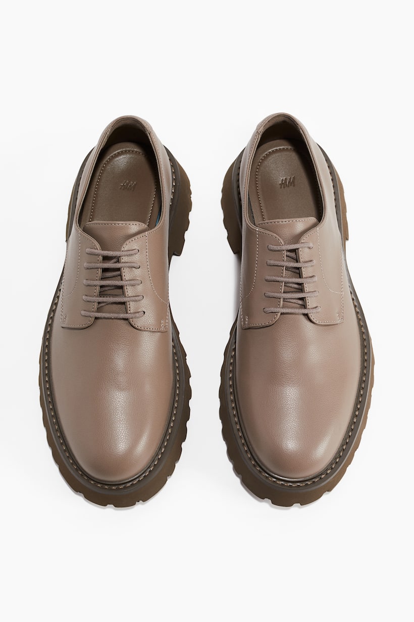Men’s Dark beige Chunky Derby Shoes | H&M US