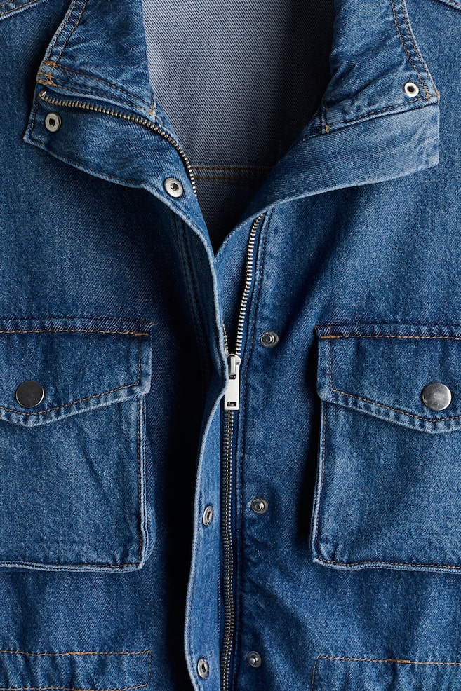 Women's Denim blue Denim Utility Jacket | H&M CA