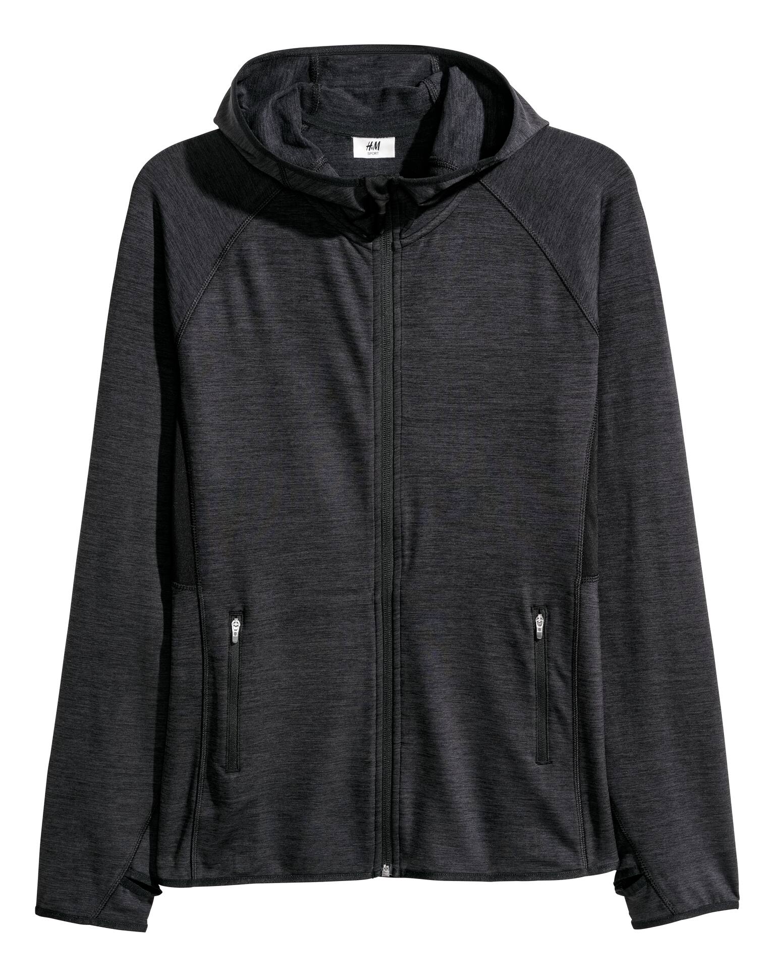 H&M+ Fleece Outdoor Jacket - Black melange | H&M US