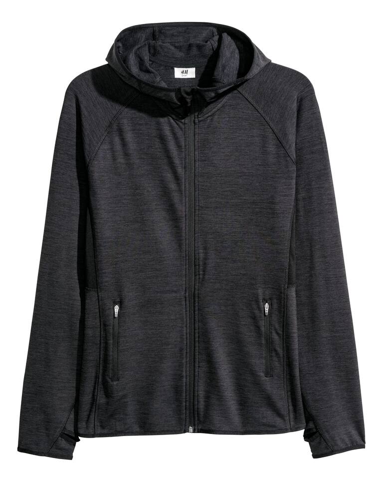 Women's Black melange H&M+ Fleece Outdoor Jacket | H&M US