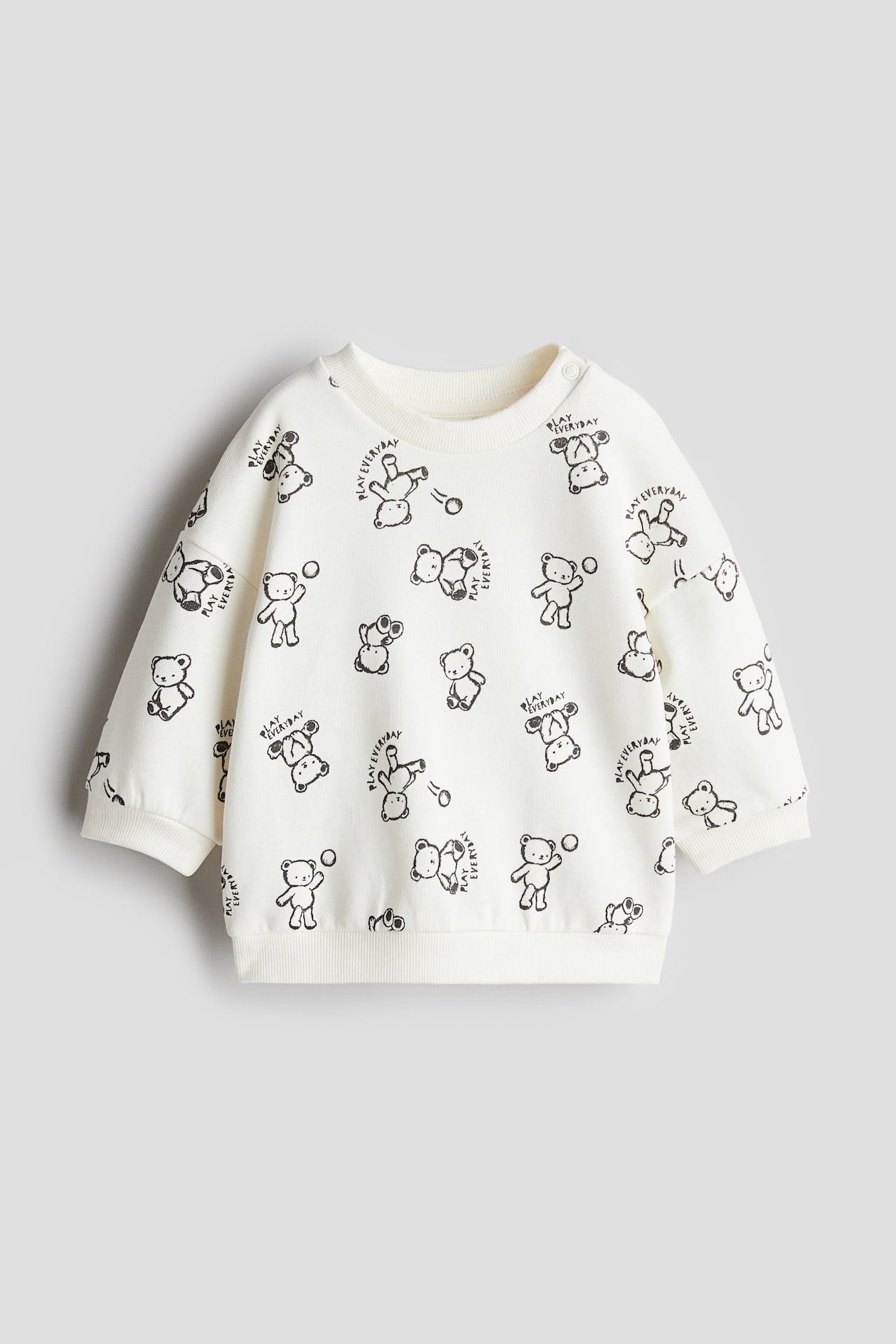 White/teddy bears Crewneck Sweatshirt for kids | H&M US