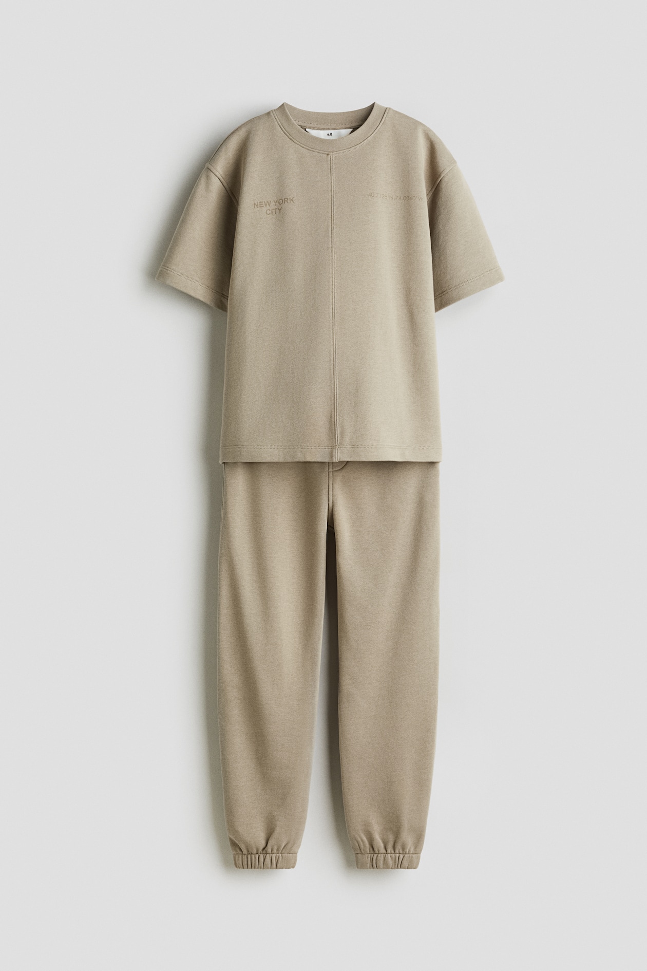 Ensemble 2 pièces en molleton - Beige/New York City - ENFANT | H&M BE