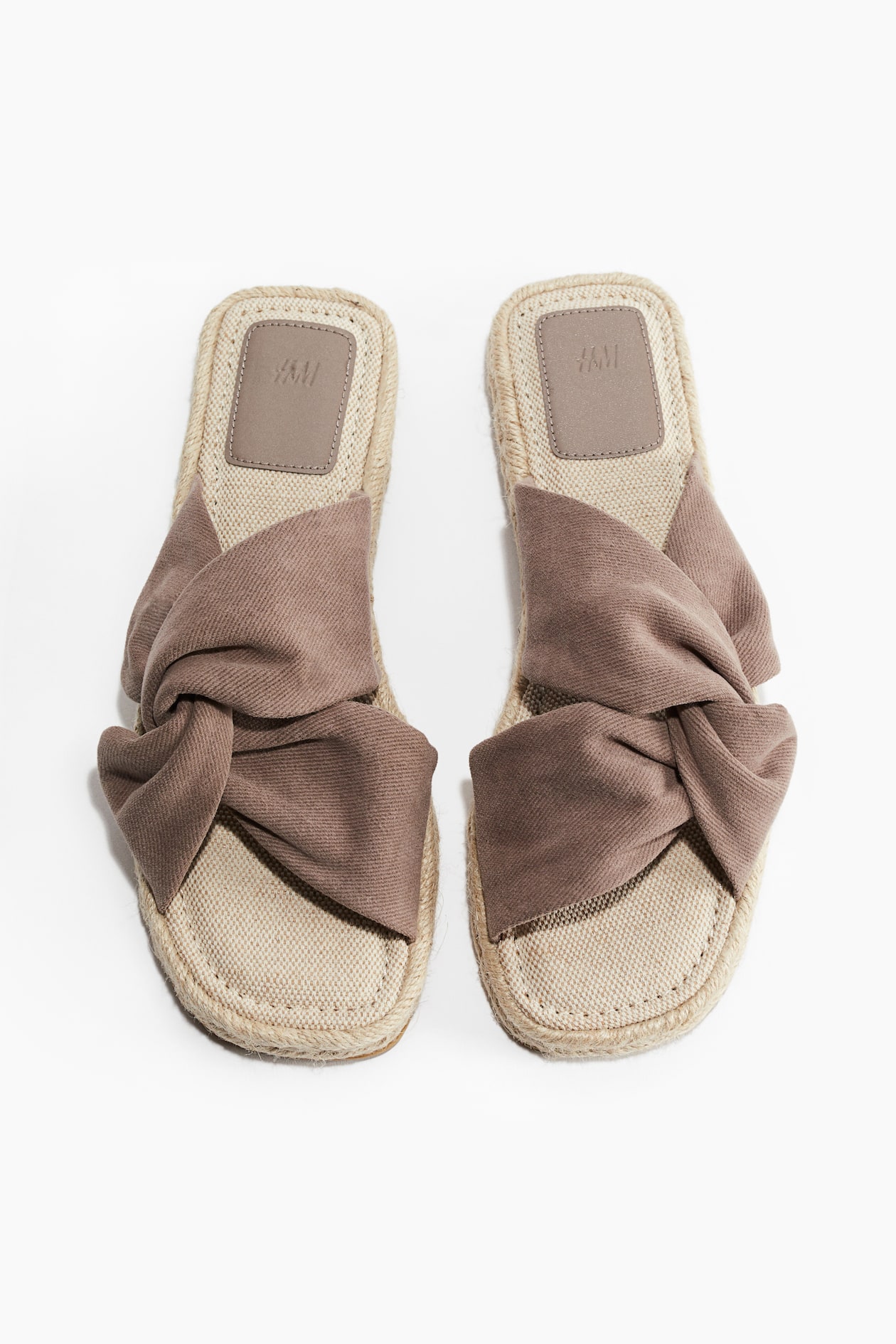 Women's Dusty brown Twist-Detail Espadrille Sandals | H&M CA