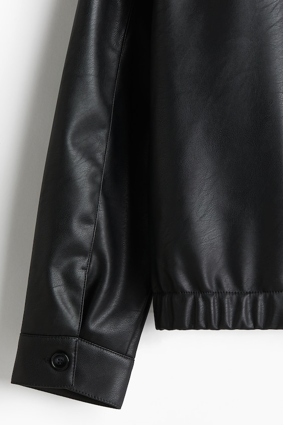 Men’s Black Regular Fit Coated jacket | H&M IN