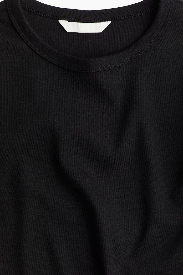 Women's Black Long-sleeved Jersey Top - Basics | H&M CA
