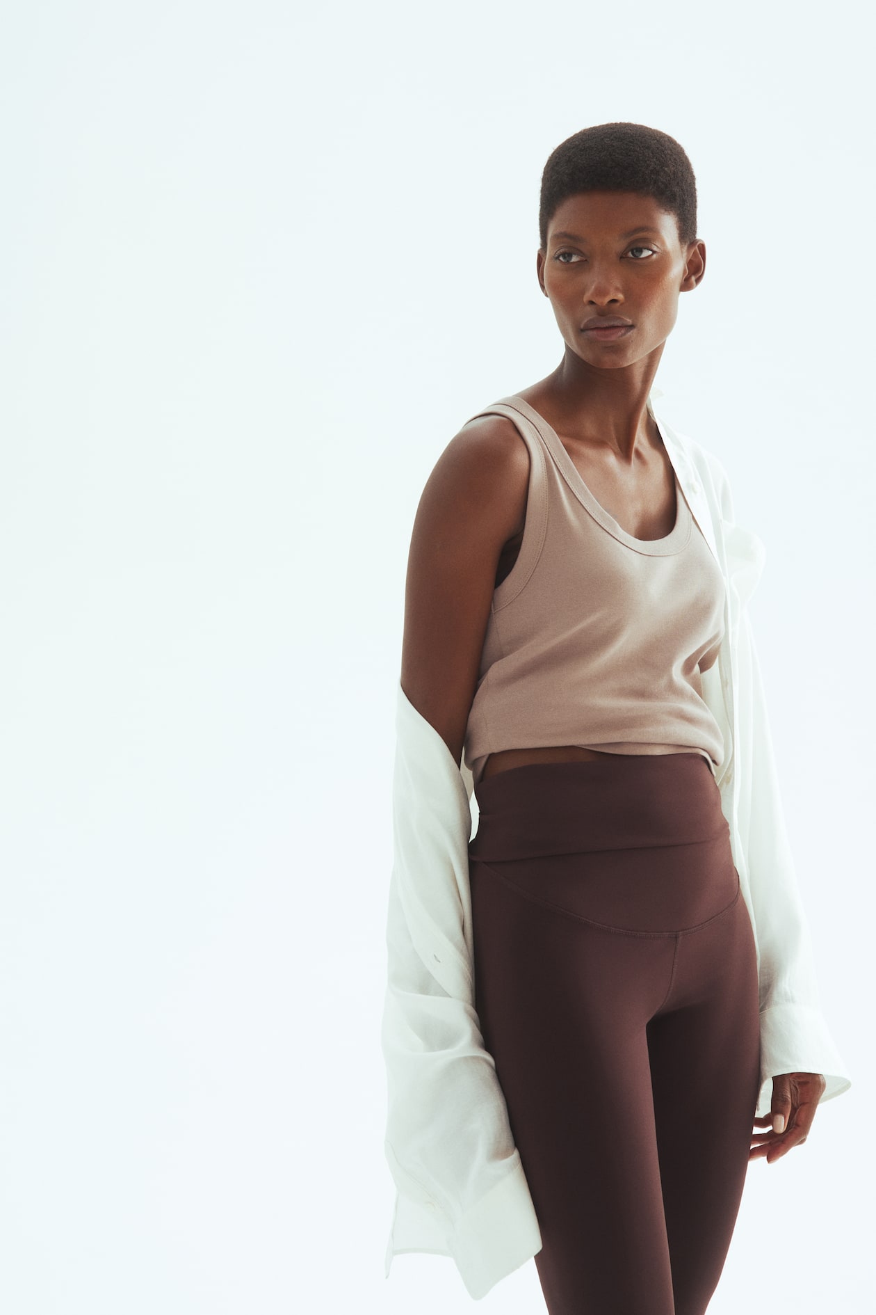 Women's Dark brown MAMA Before & After Sports Leggings | H&M US