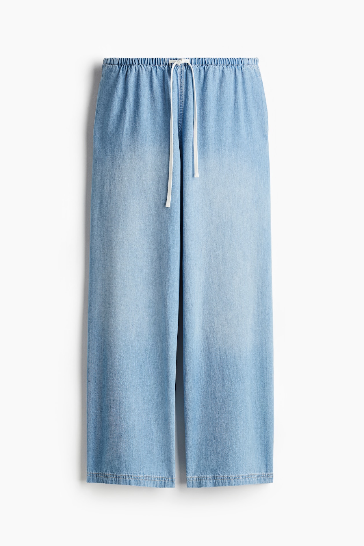 Women's Light denim blue Denim Drawstring Pants | H&M US