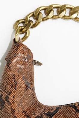 Small Shoulder Bag - Brown/snakeskin-patterned - Ladies | H&M US