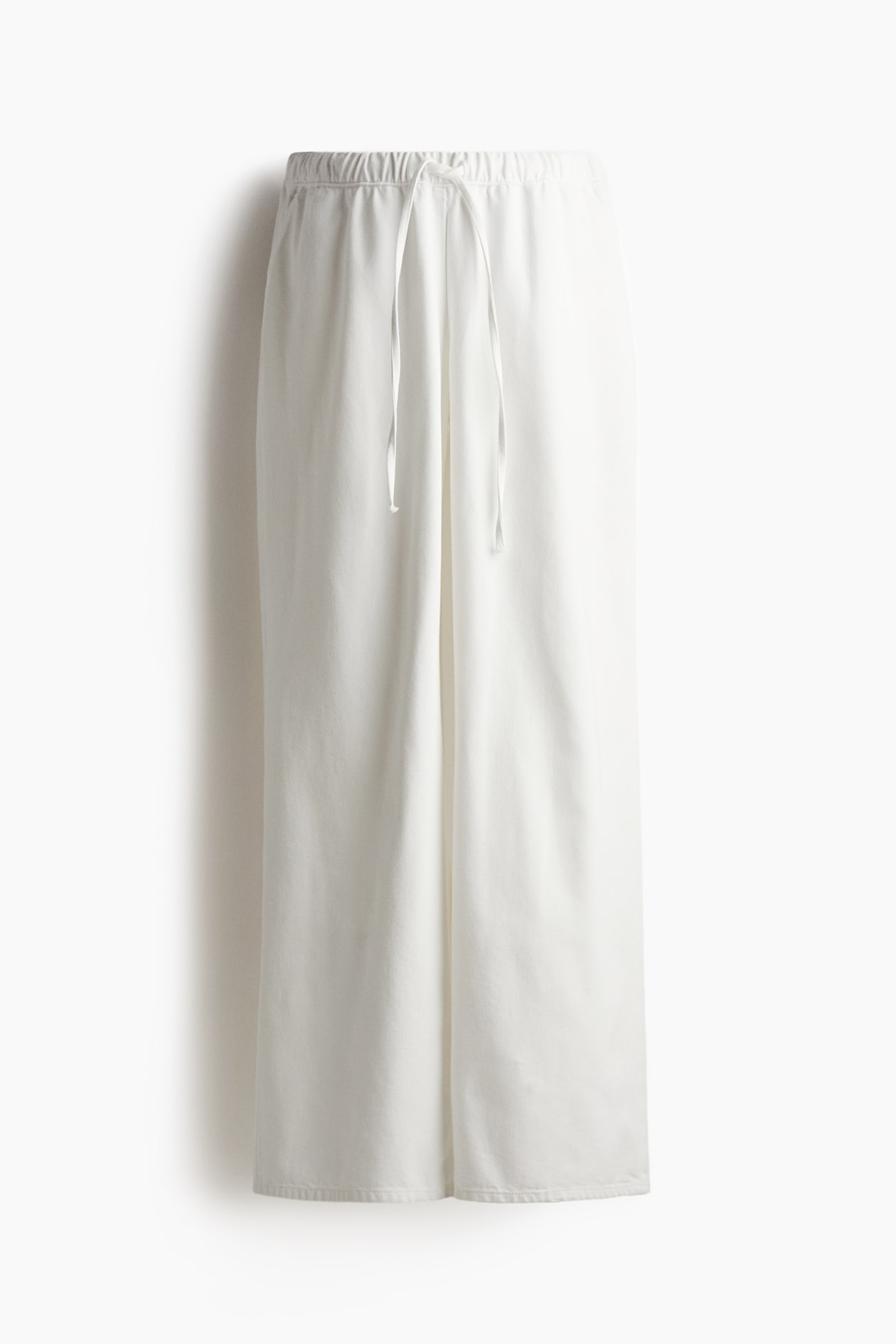 Women's White MAMA Denim Drawstring Pants | H&M US