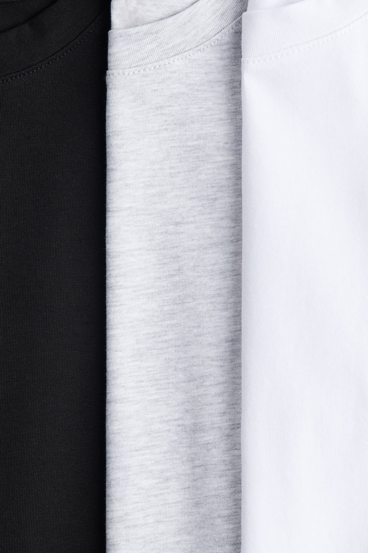 3-pack Cotton Tops - Light gray/black - Kids | H&M US