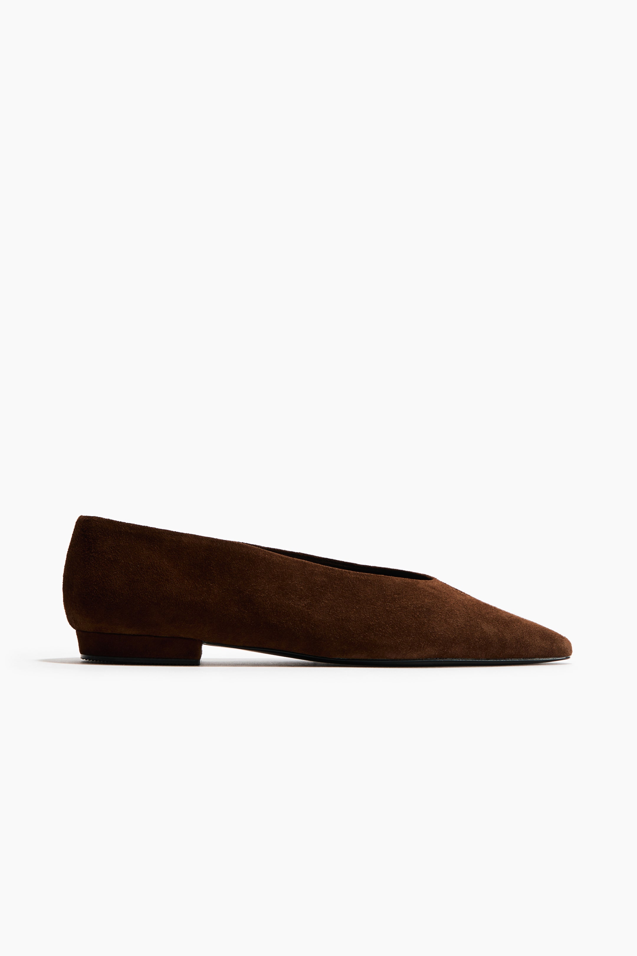 Women's Dark brown Leather Flats | H&M CA