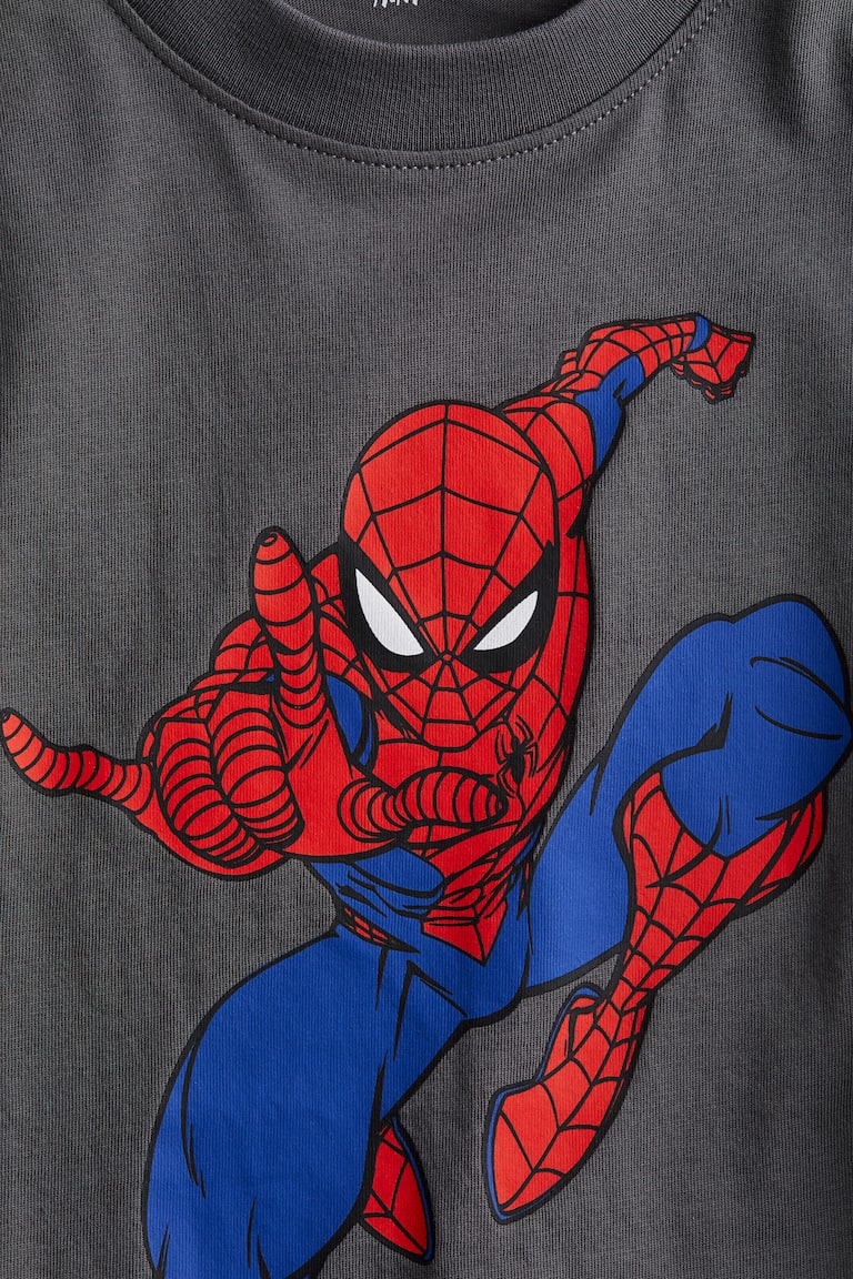 Oversized Printed T-Shirt - Dark gray/Spider-Man - Kids | H&M US