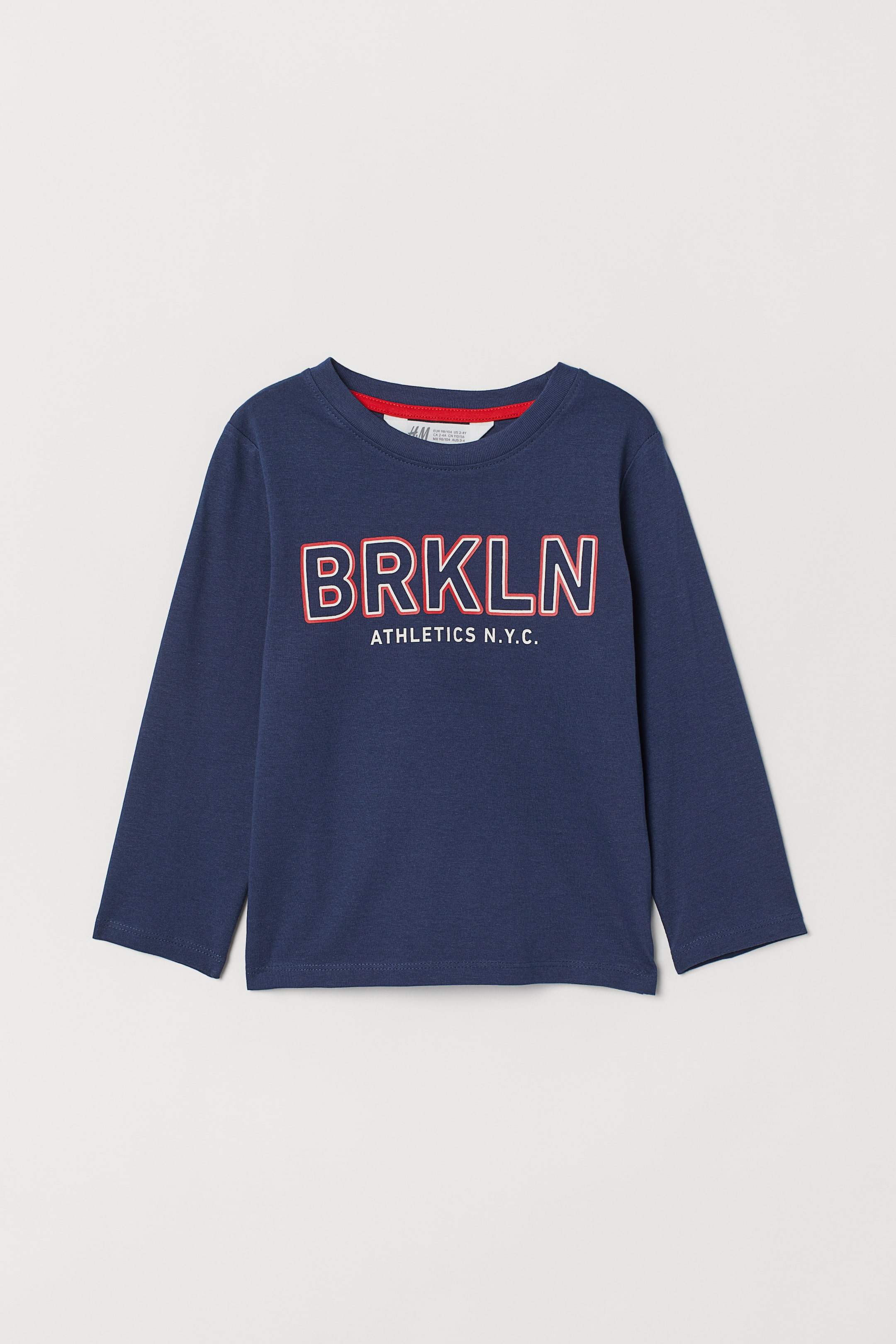 Jerseyshirt mit Druck - Dunkelblau/BRKLN - Kids | H&M DE