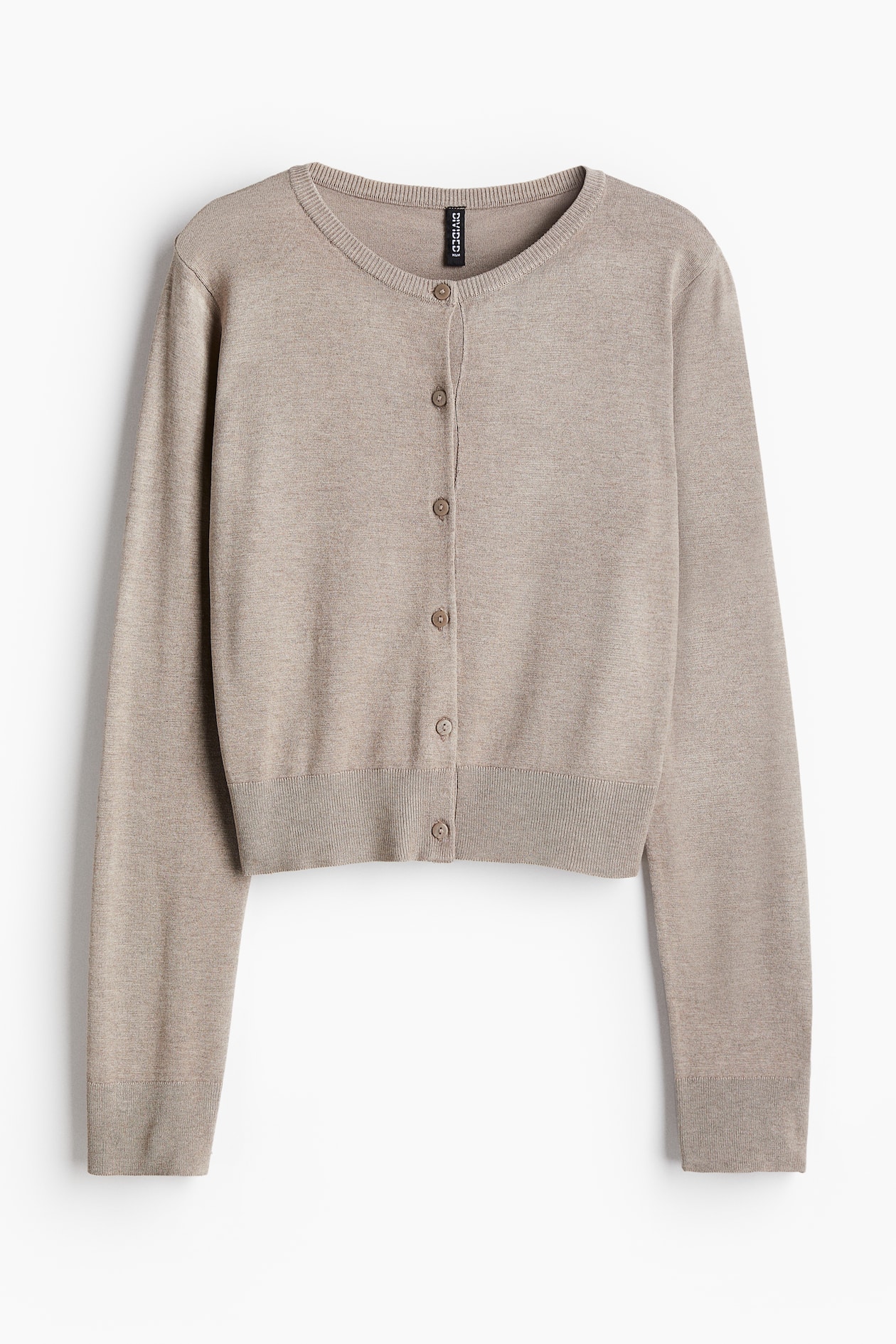 Fine-knit Cardigan - Taupe melange - Ladies | H&M US