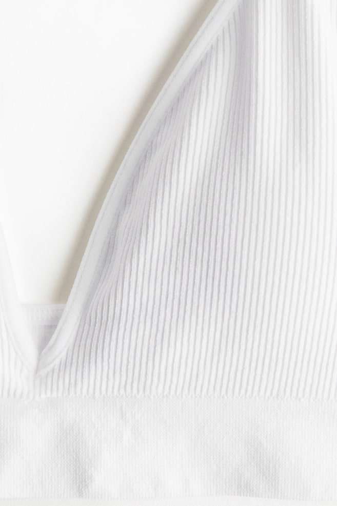 Women's White Seamless Padded Soft-cup Bra | H&M US