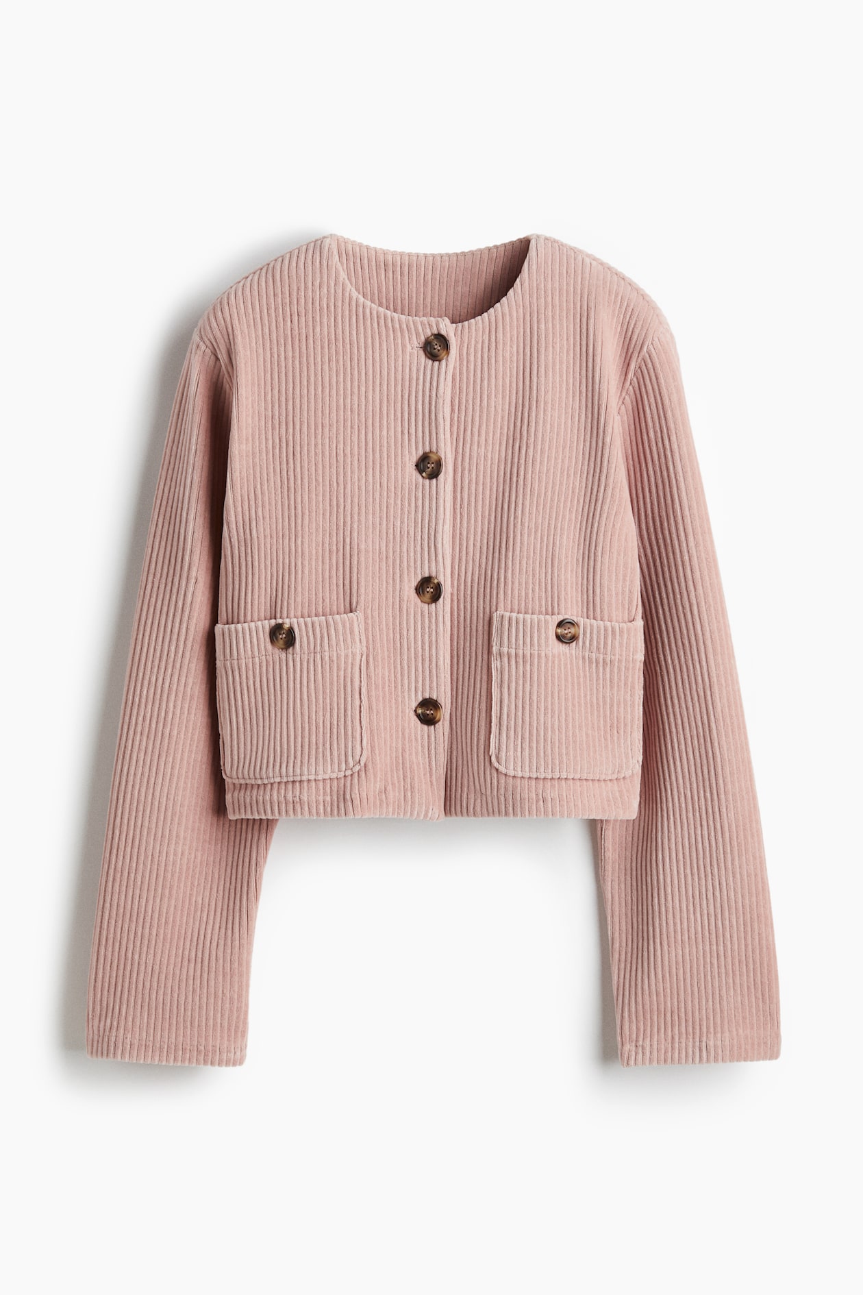 Women's Old rose Ribbed velour cardigan | H&M GB