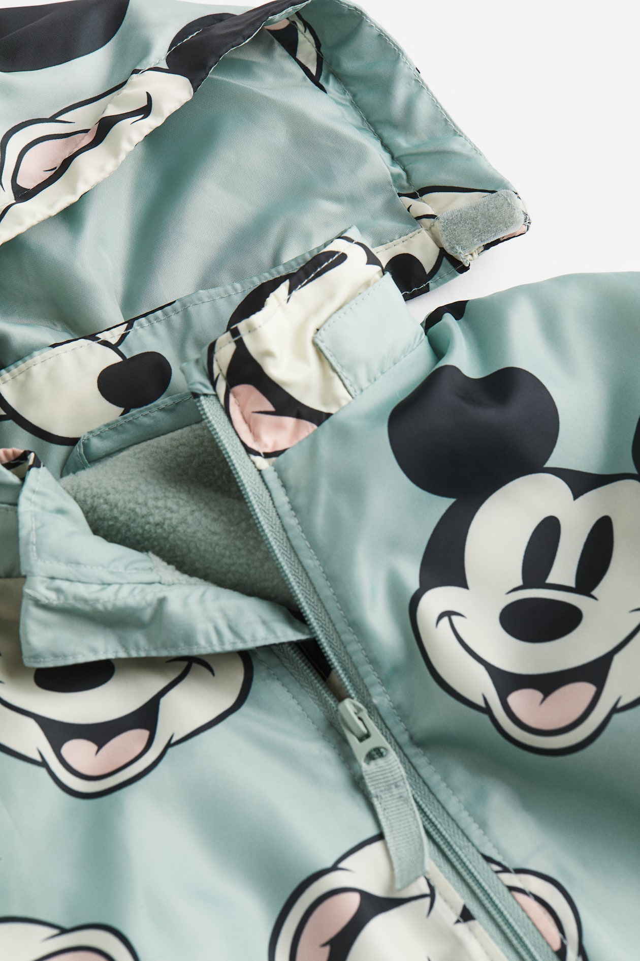 Light turquoise/Mickey Mouse Hooded Jacket for kids | H&M US