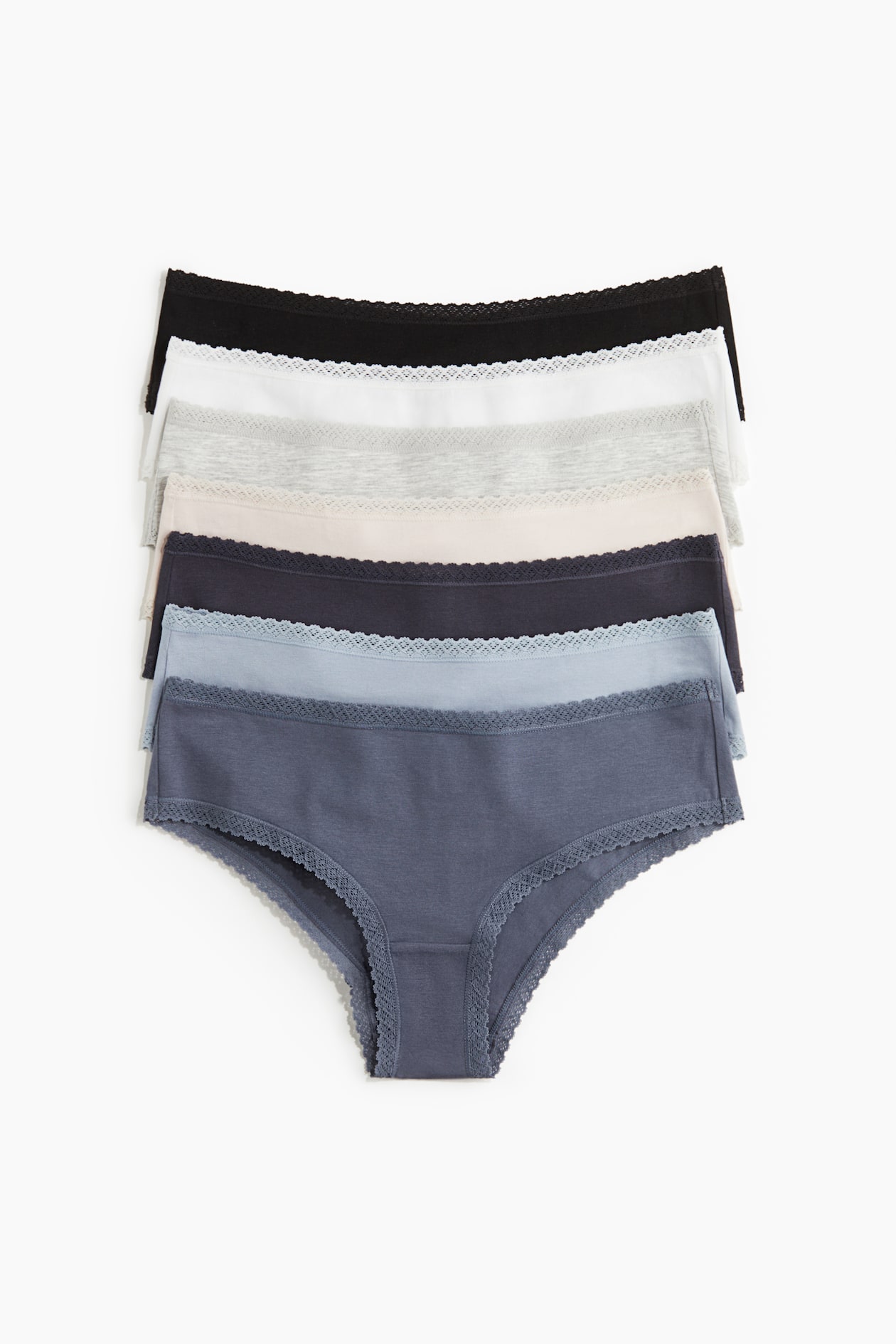 7-pak trusser Hipster - Dueblå/Lyseblå - DAME | H&M DK