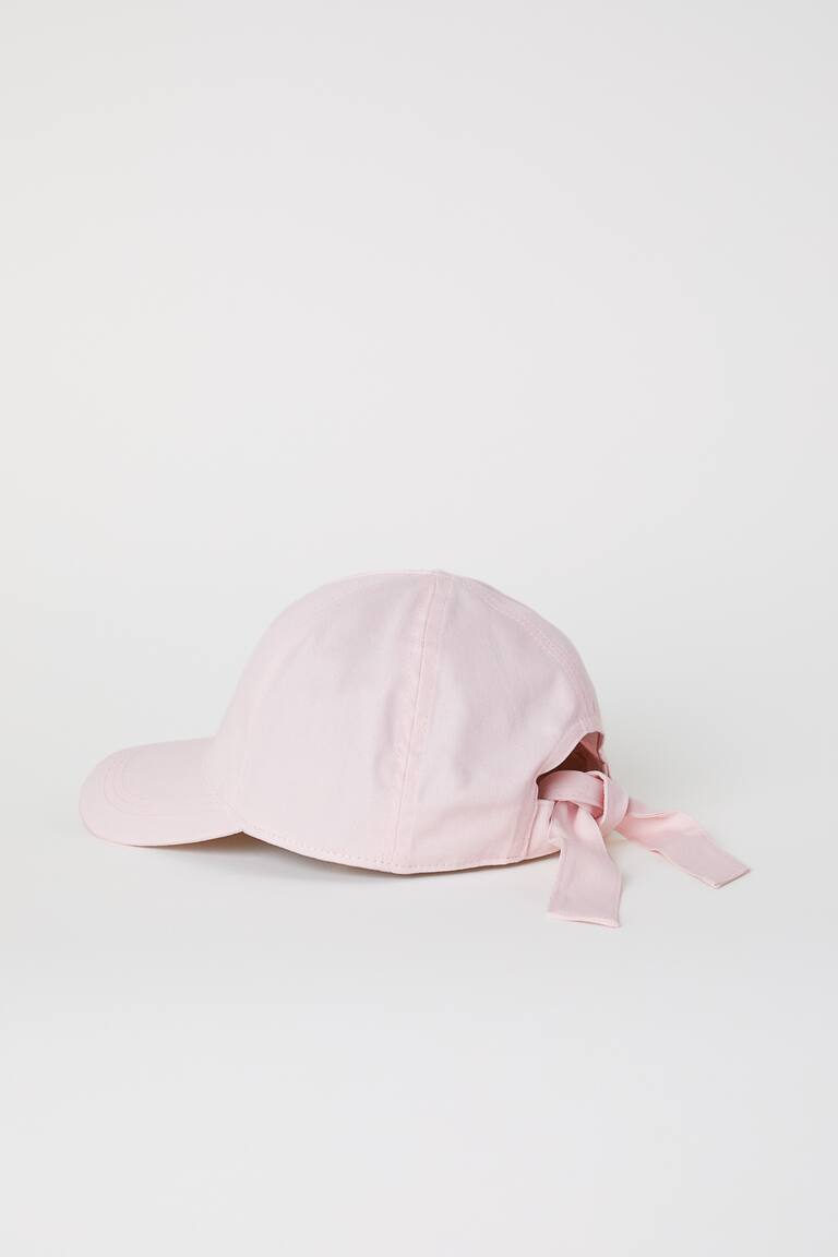 Cap with Ties - Light pink/flowers - Kids | H&M US