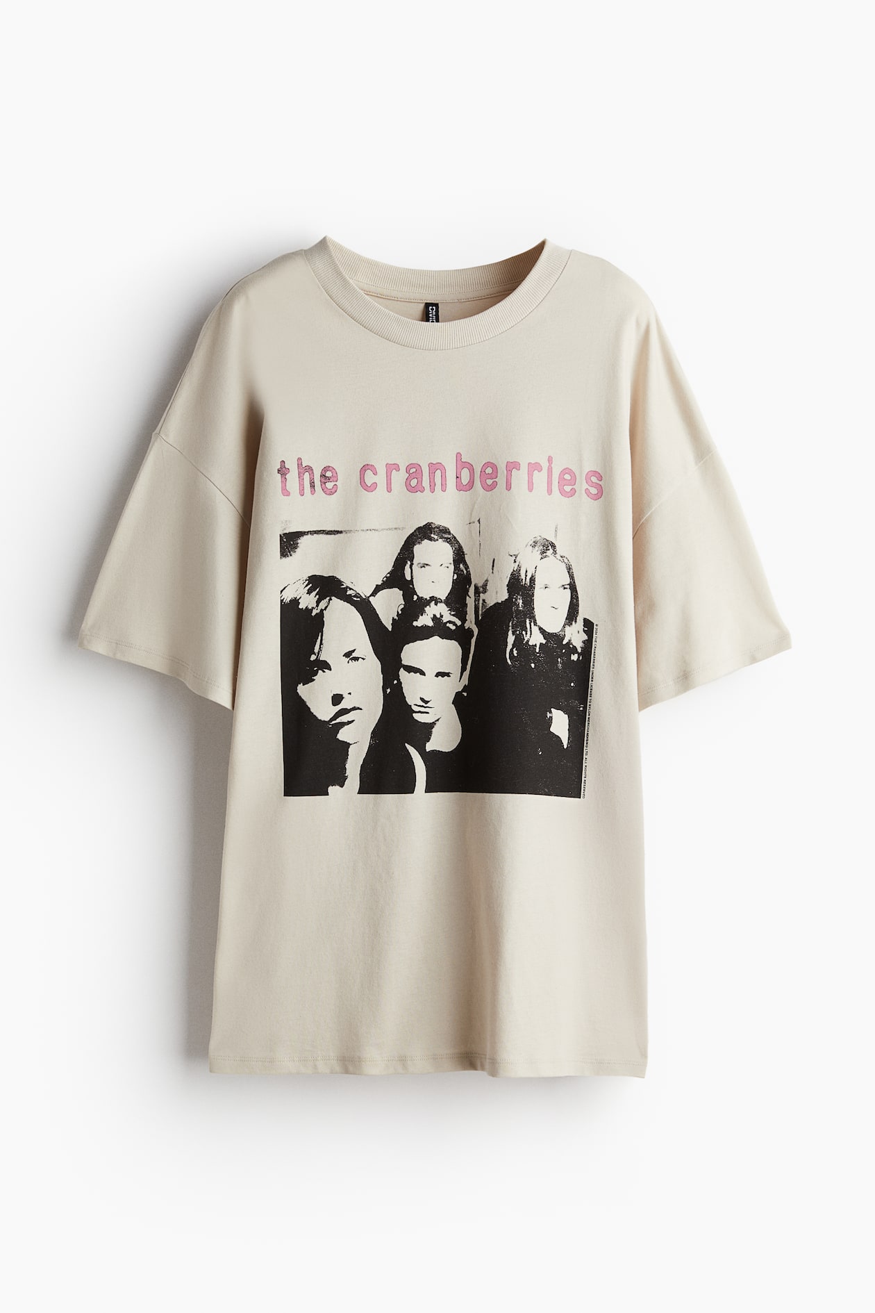 Women's Light beige/The Cranberries Oversized Printed T-shirt | H&M US