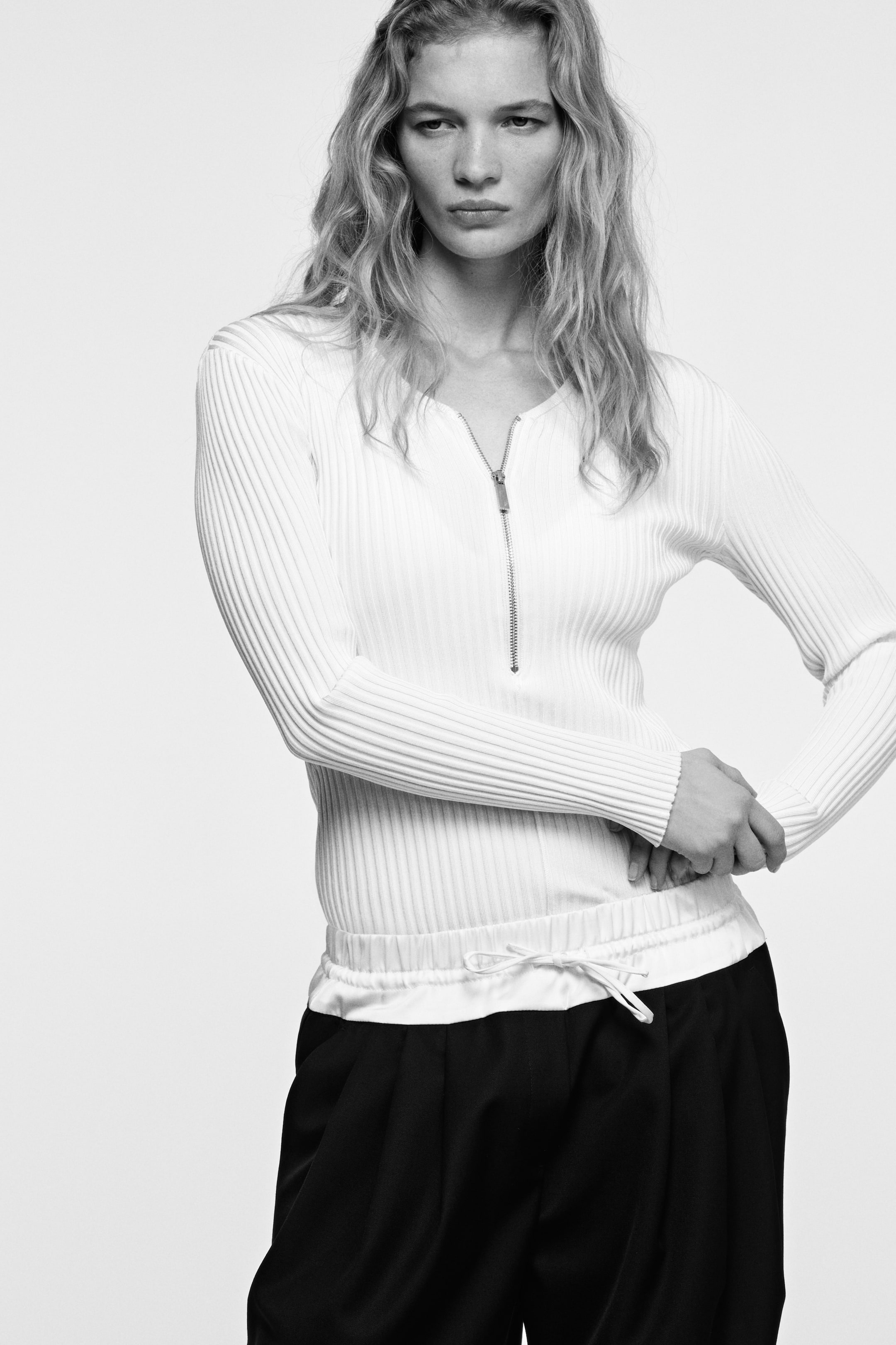 Pantalón en mezcla de lana - Negro - MUJER | H&M ES