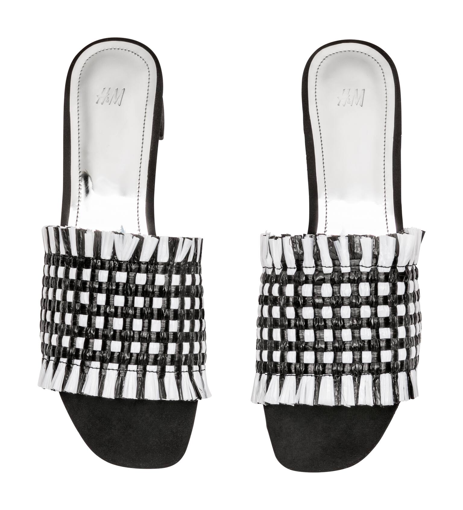 Plastic Mules - High heel - Black/white - Ladies | H&M US