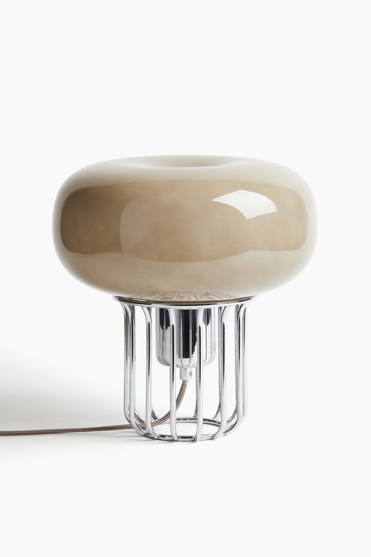 Dusty beige Glass table lamp at H&M Home | H&M GB