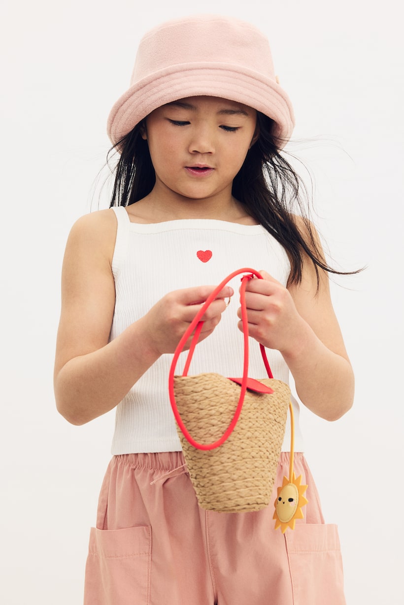 Embroidered-Detail Strappy Top - White/heart - Kids | H&M US
