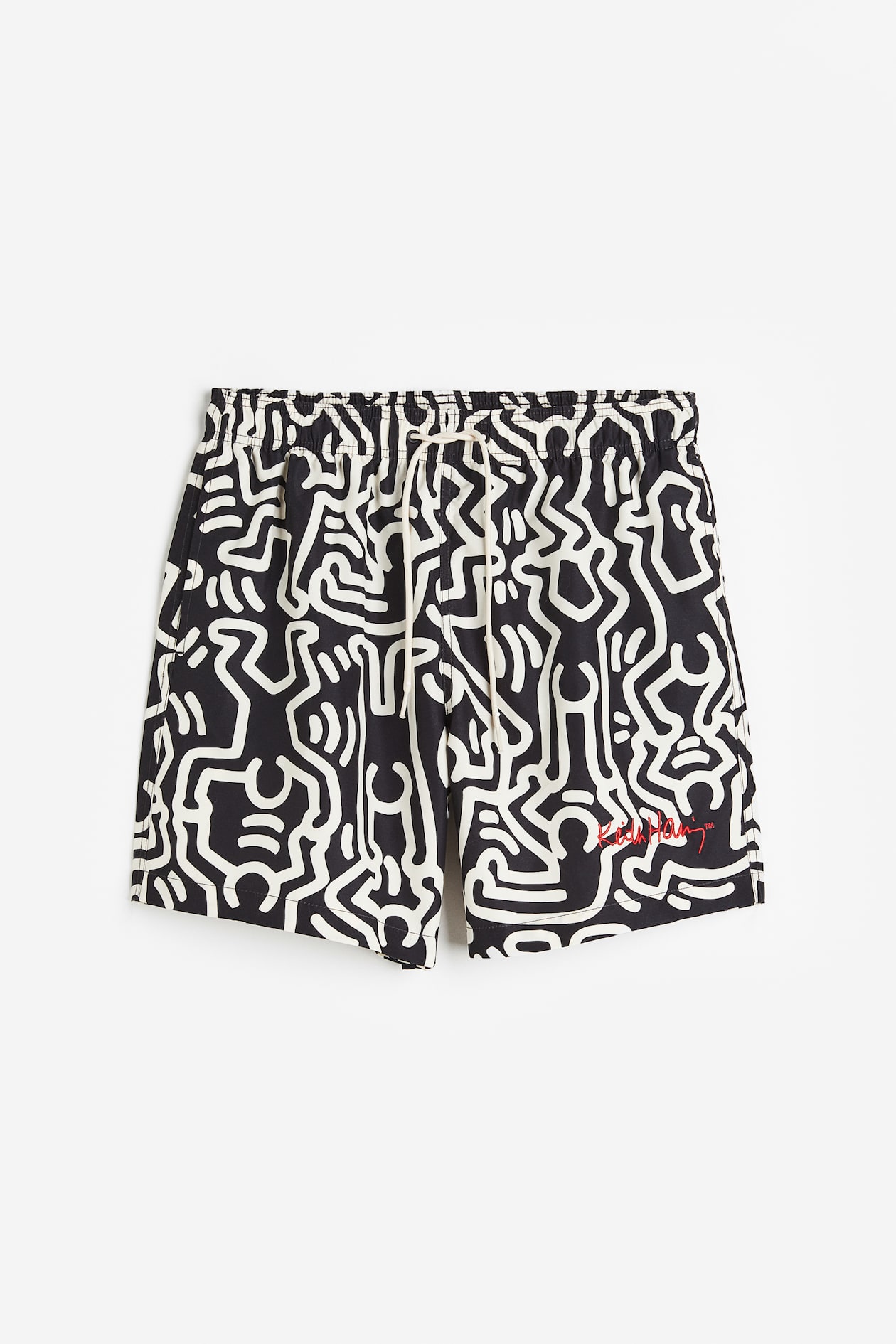 Printed swim shorts - Svart/Keith Haring - HERR | H&M SE