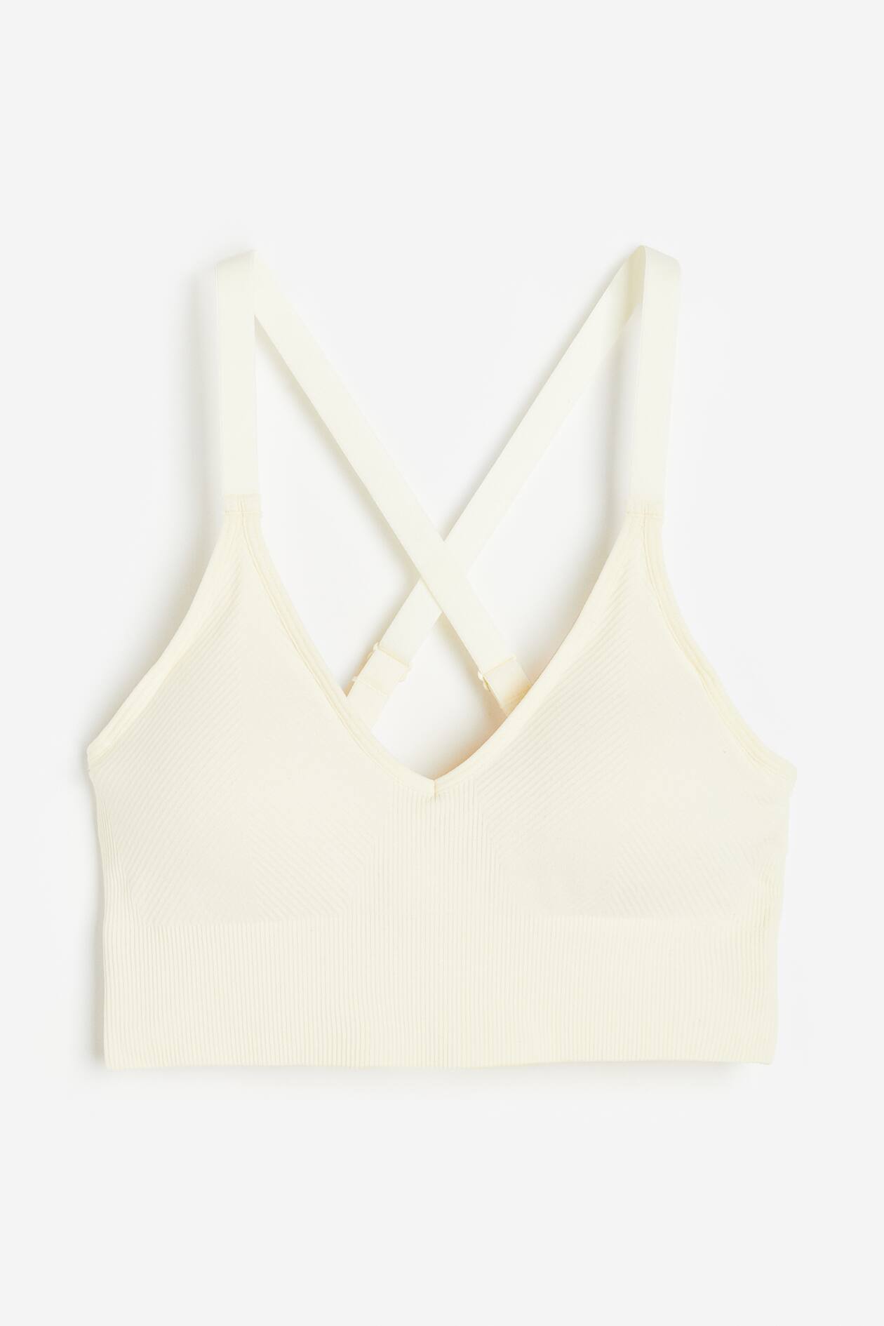 Seamless Sport-BH Medium Support - Ärmellos - Cremefarben - Ladies | H&M AT