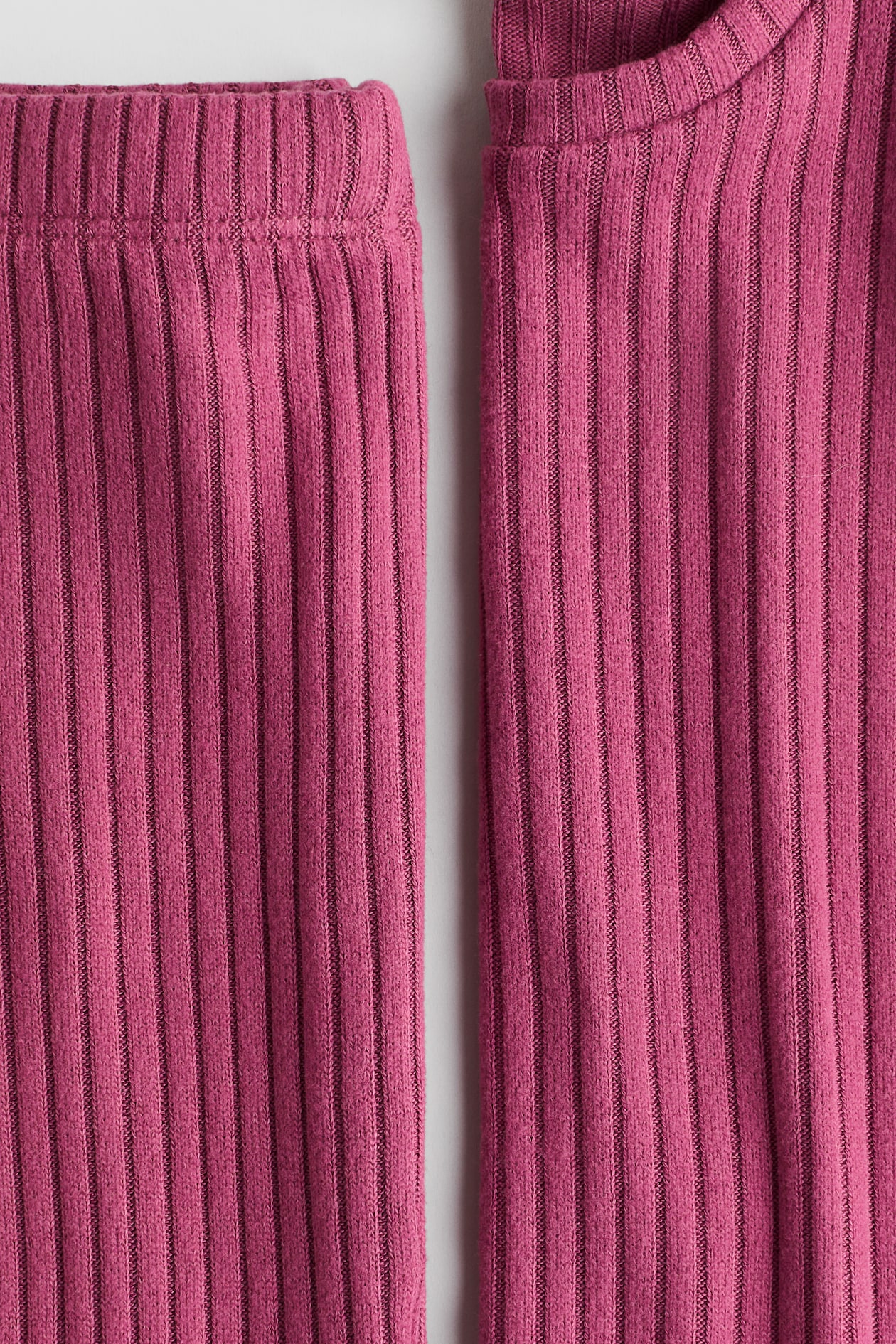 2-piece Rib-Knit Set - Plum - Kids | H&M US