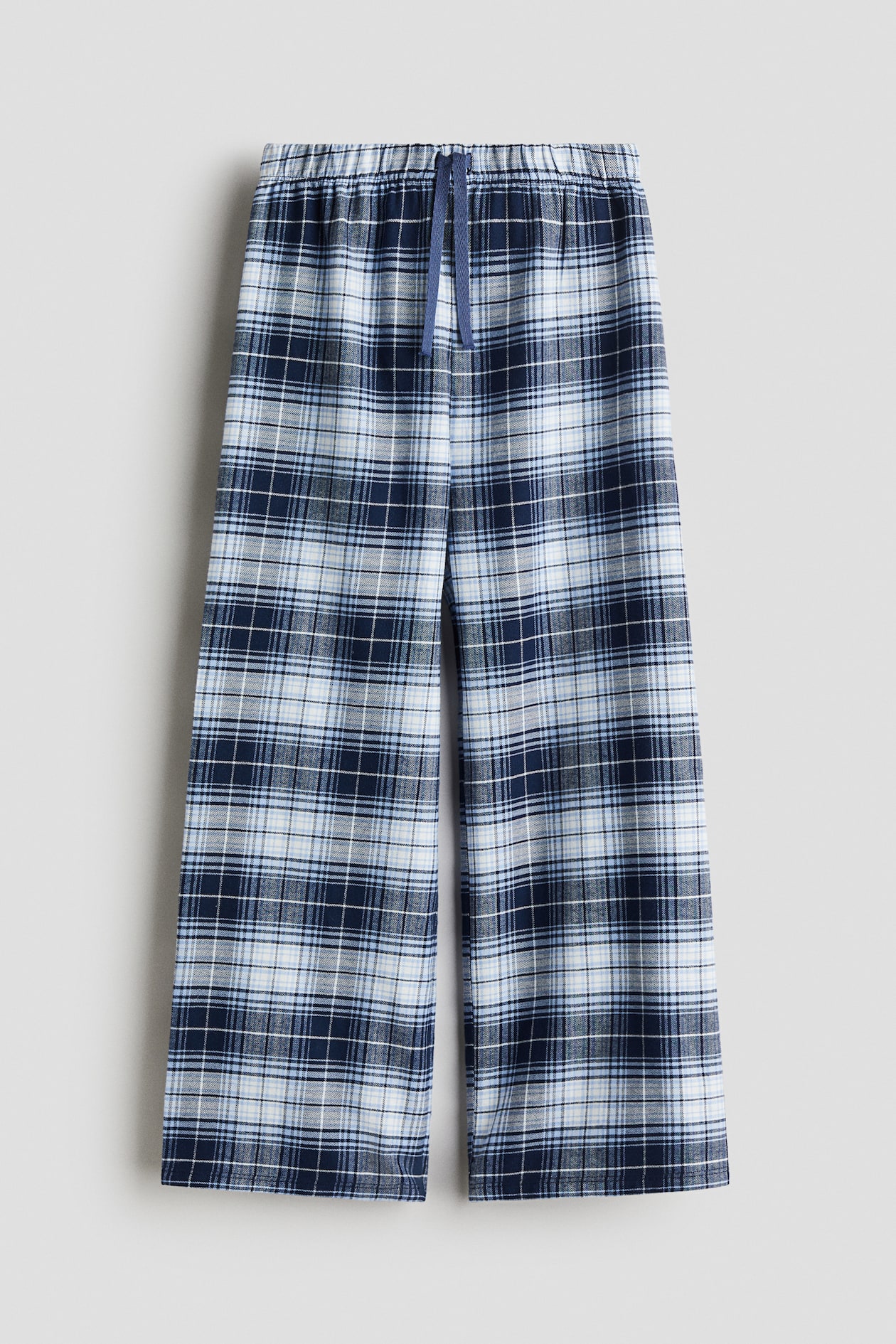 Cotton pyjama bottoms - Blue/Checked - Kids | H&M MY