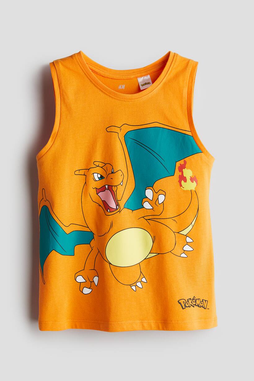 Orange/Pokémon Printed Tank Top for kids | H&M US