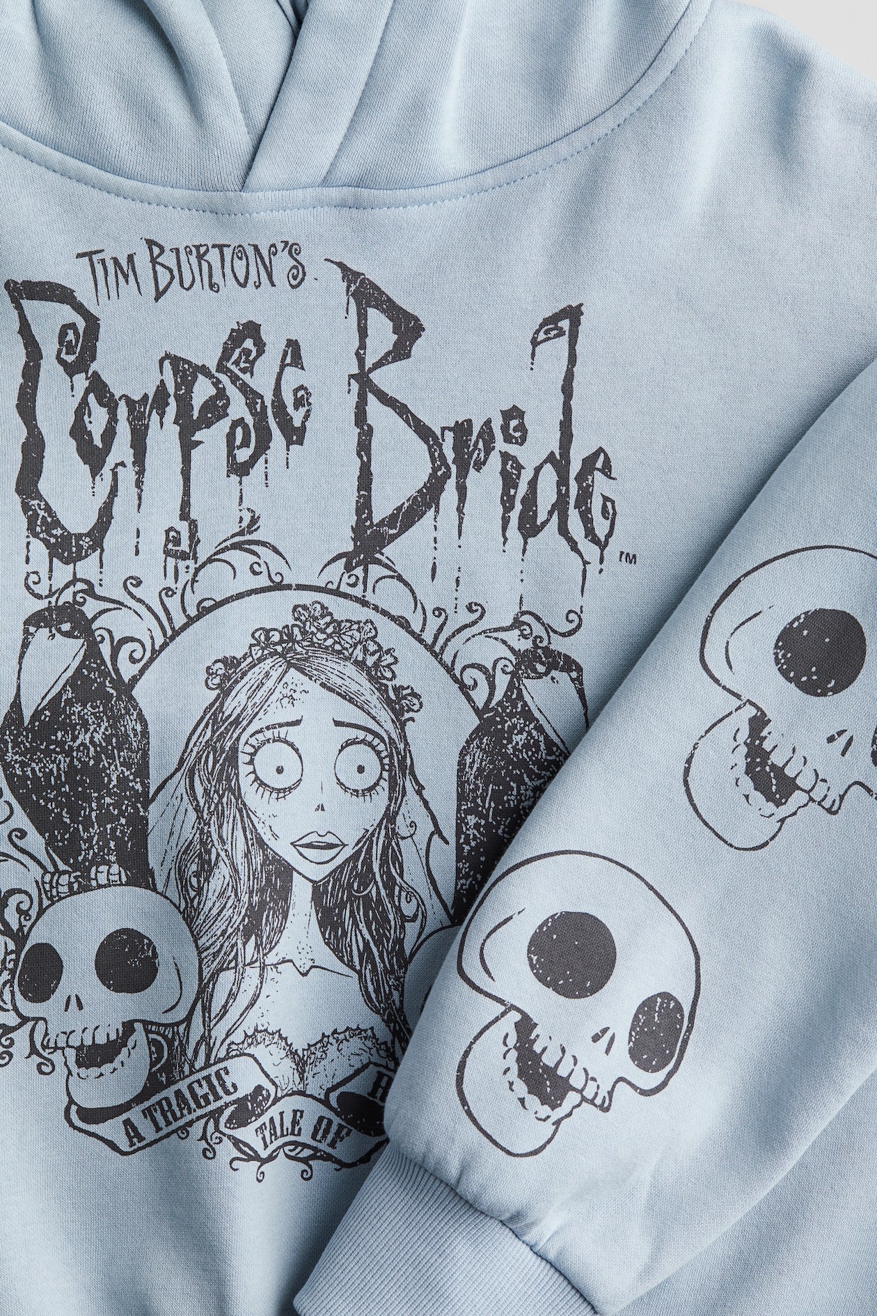 Oversized Printed Hoodie - Light blue/Corpse Bride - Kids | H&M US