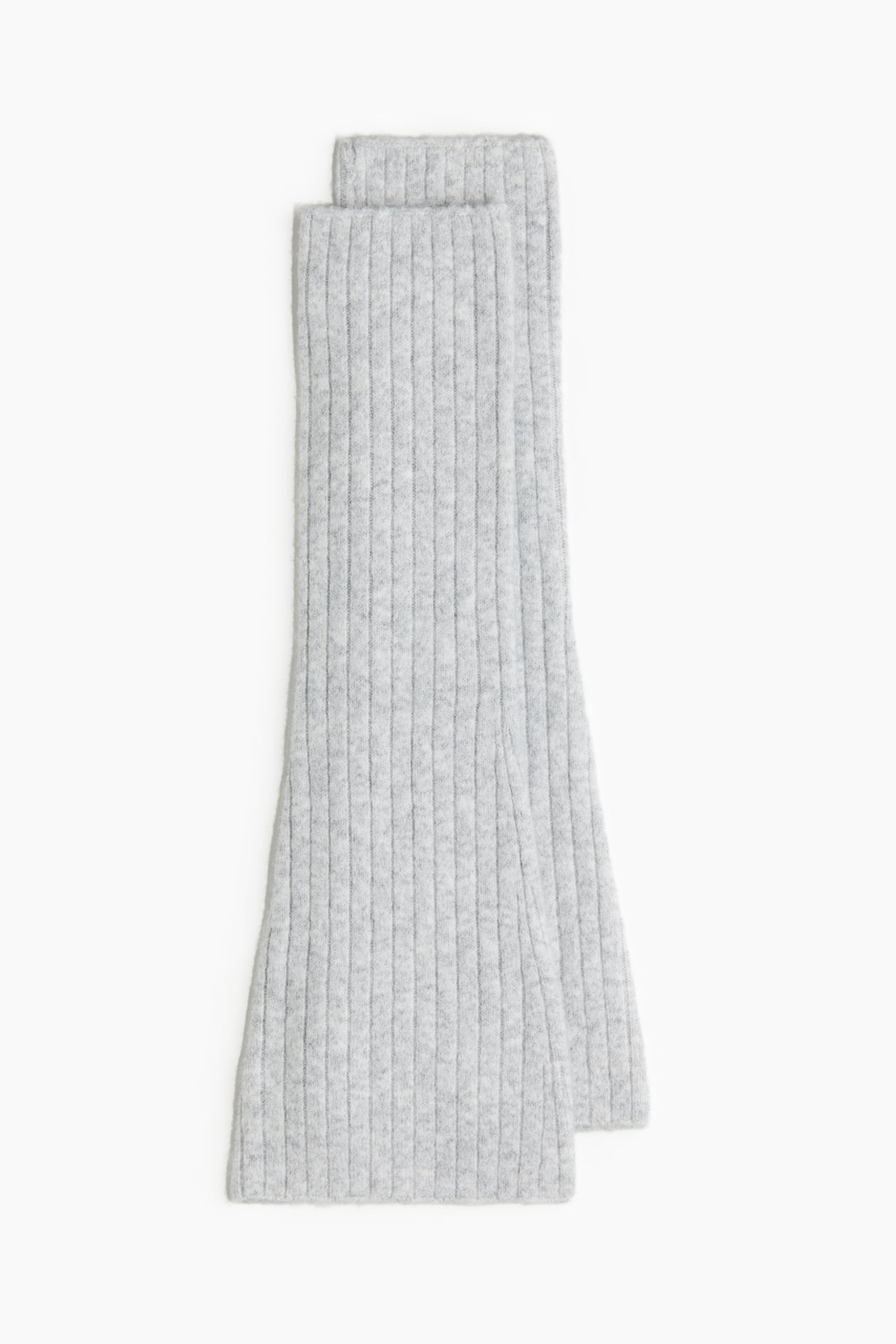 Women's Light grey marl Rib-knit flared leg warmers | H&M GB