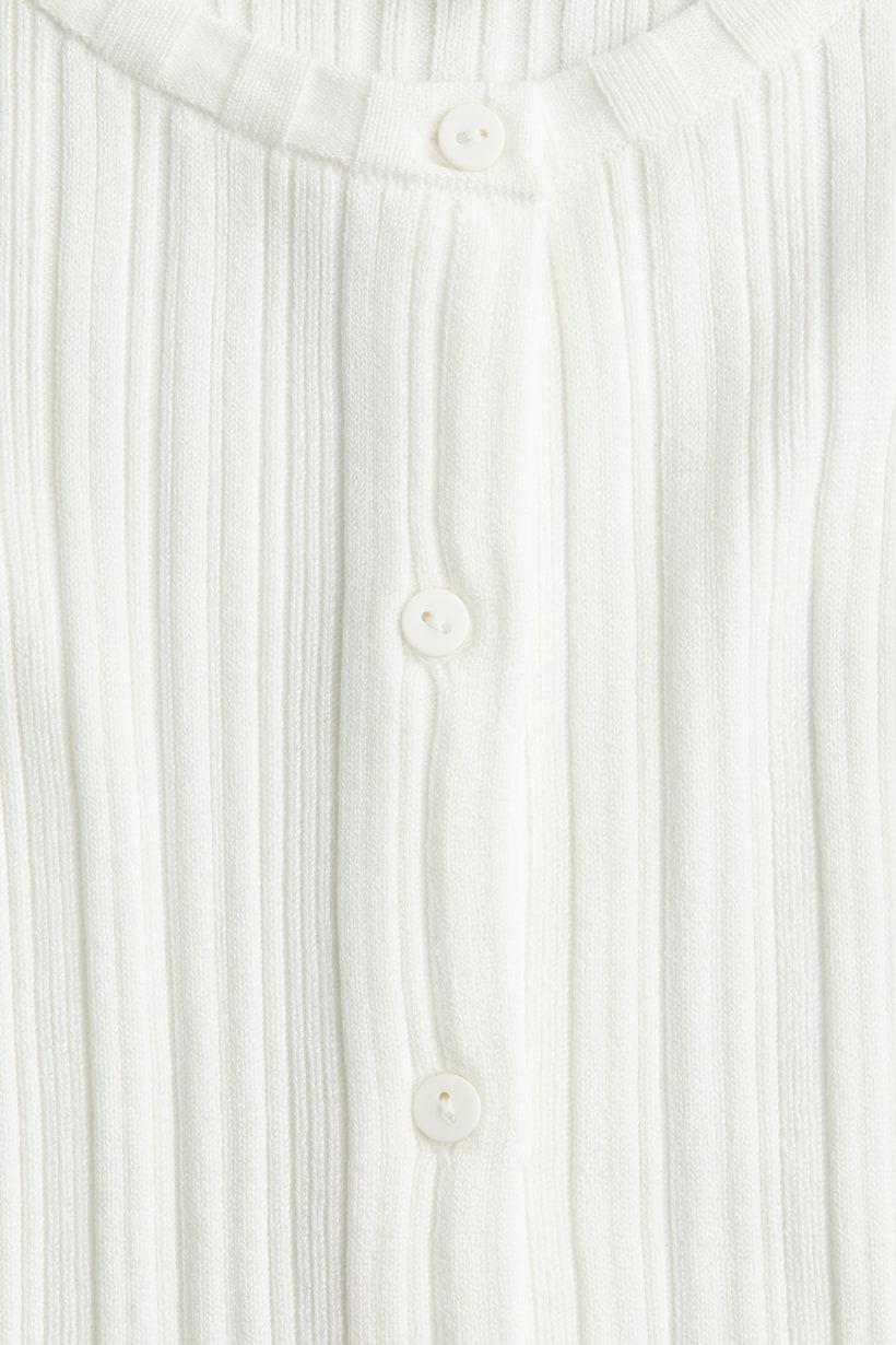 White Rib-Knit Cardigan for kids | H&M CA