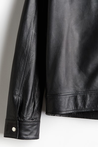 Men’s Black Leather Jacket | H&M US