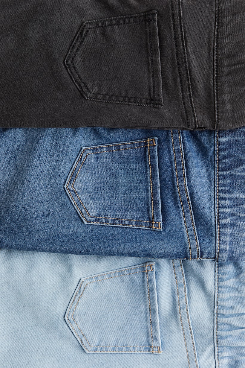 Denim blue/black 3-pack Denim Jeggings for kids | H&M US