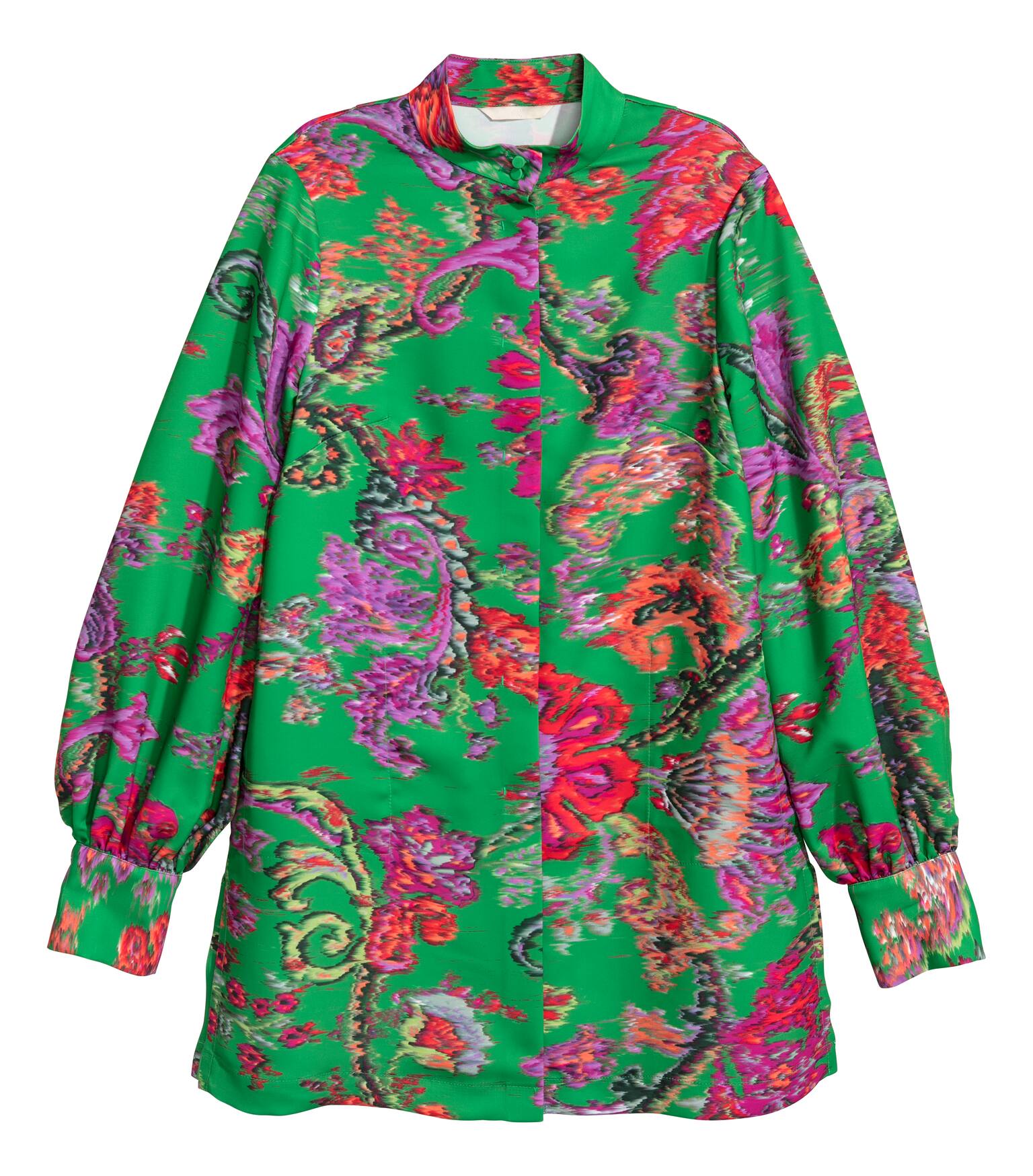 Lightweight jacket - Long sleeve - Green/Patterned - Ladies | H&M GB