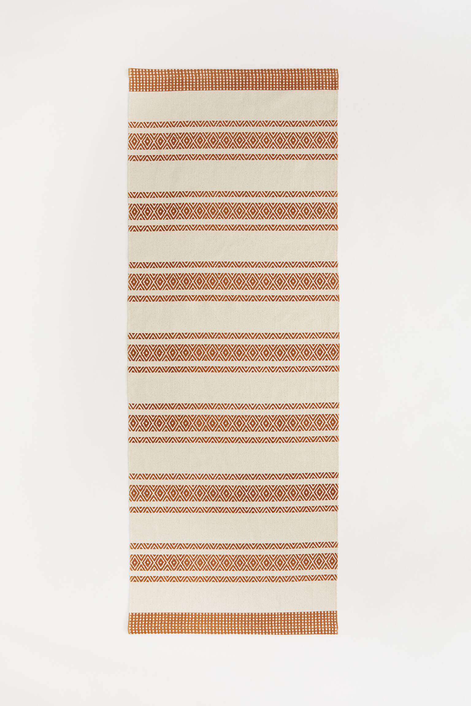 Patterned Cotton Rug - Light brown/natural white - Home All | H&M CA