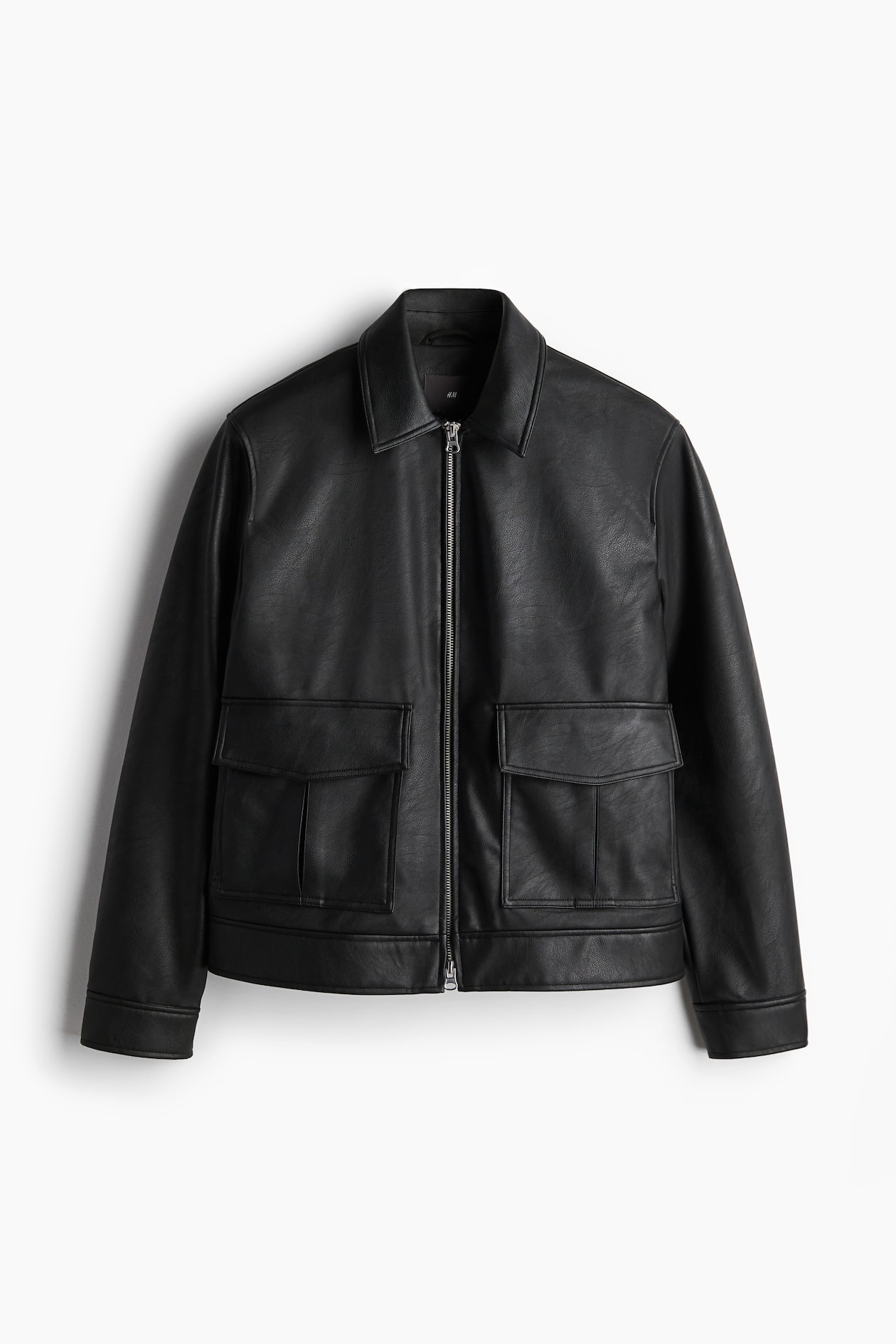 Men’s Black Regular Fit Coated jacket | H&M GB