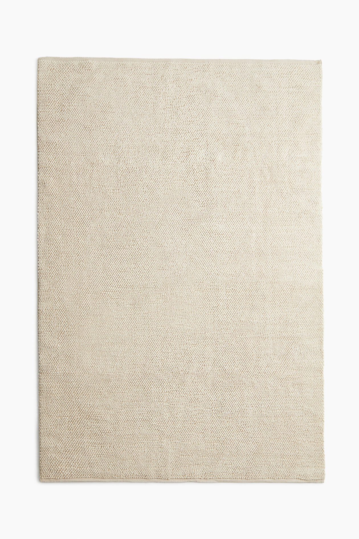 Large Textured-Weave Wool-Blend Rug - Light beige - Home All | H&M US