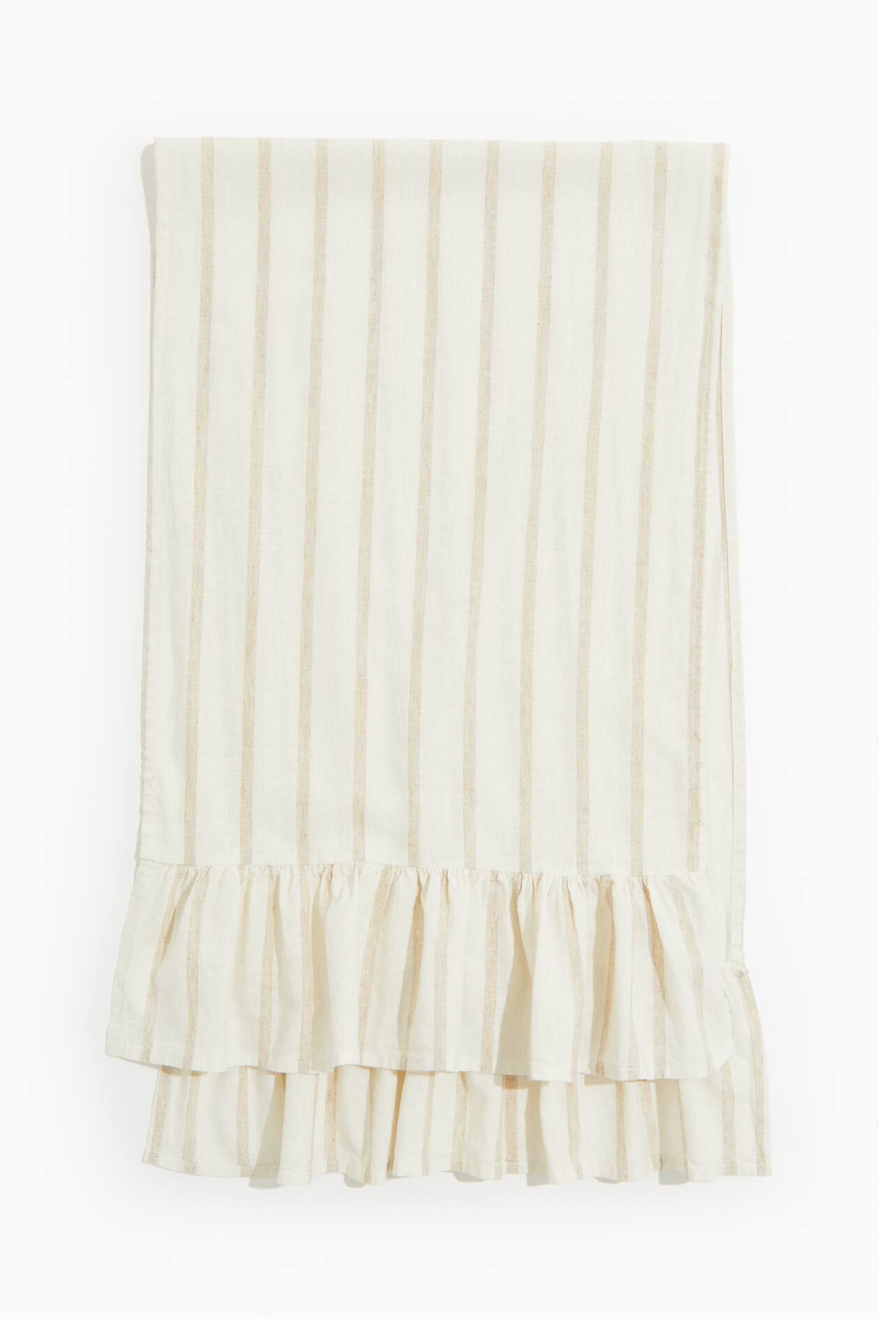 Frill-trimmed table runner - White/Beige - Home All | H&M GB