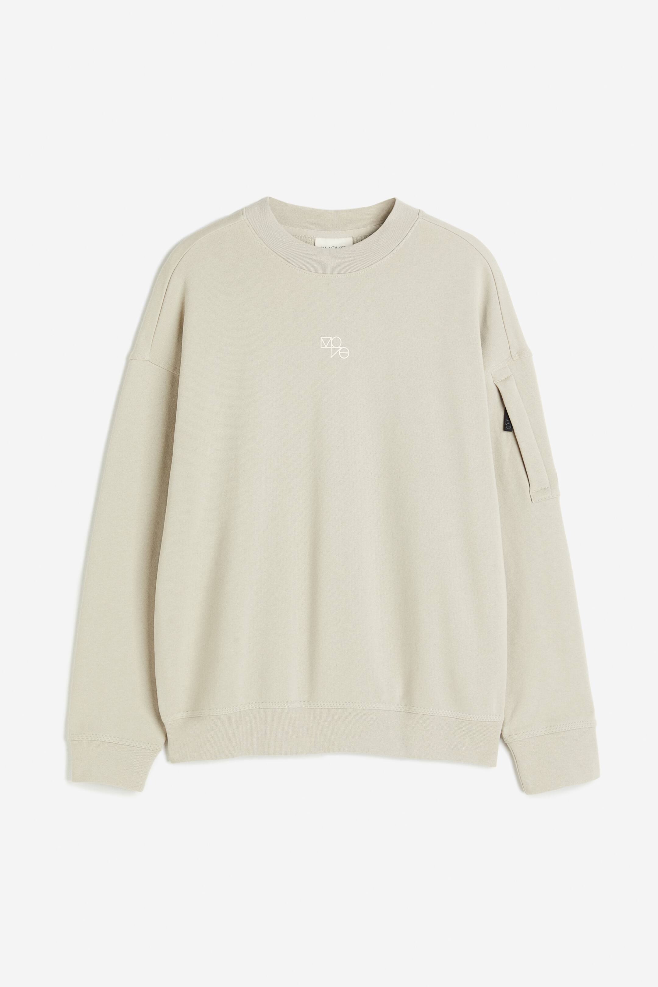 Sport-Sweatshirt aus DryMove™ in Loose Fit - Helles Greige - Men | H&M AT