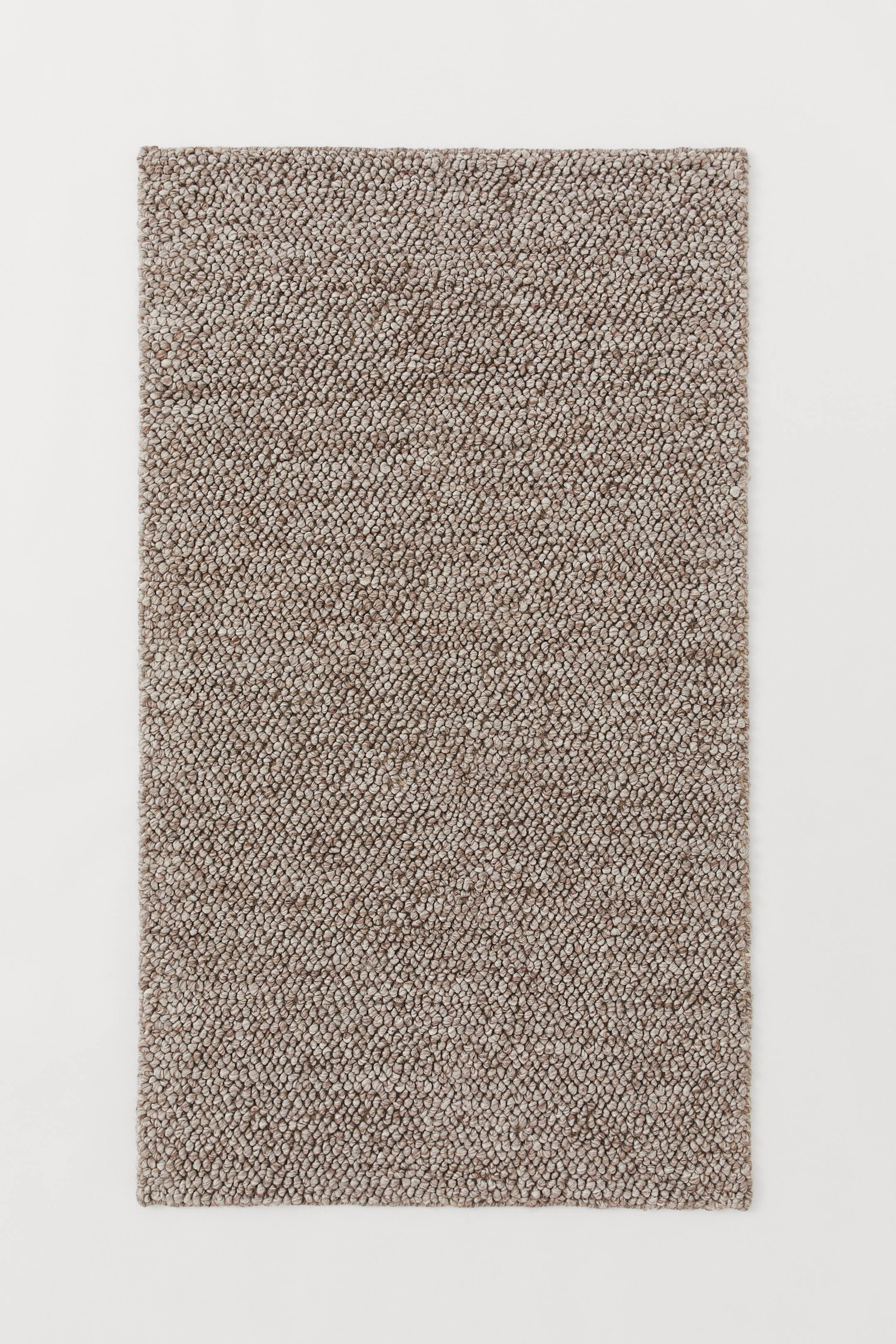 Textured-weave wool-blend rug - Greige - Home All | H&M GB