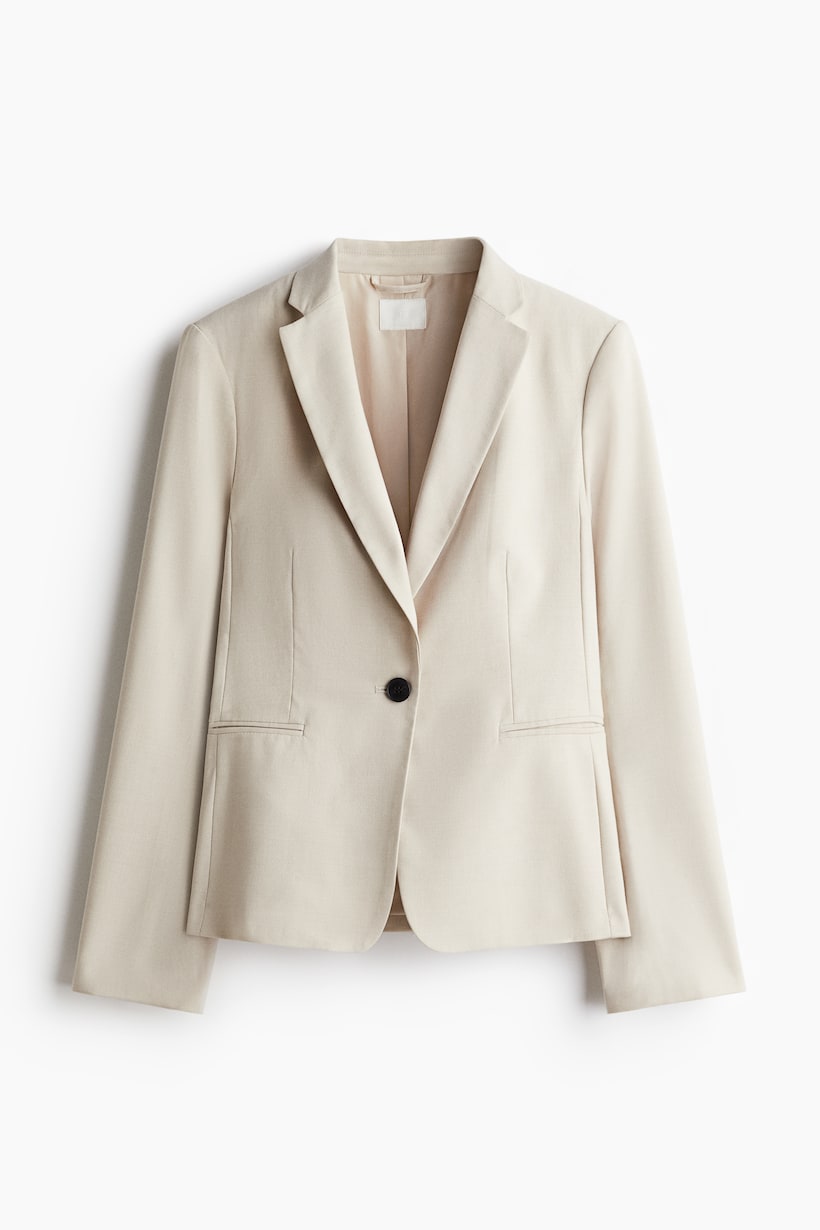 Saco entallado - Beige claro - Ladies | H&M MX